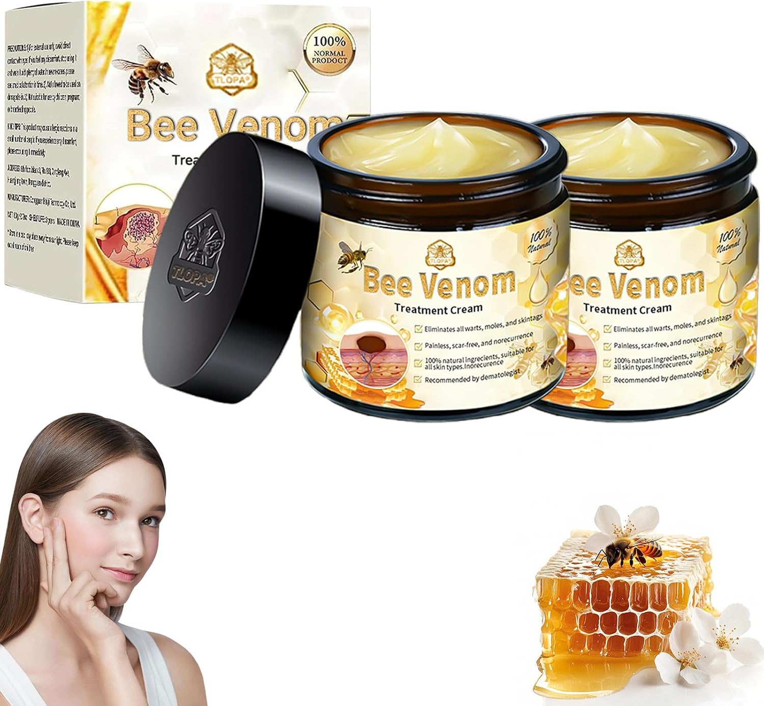 Bee Cream, Professional Bee Venom Skin Cream, Bee Venom Serum for All ...