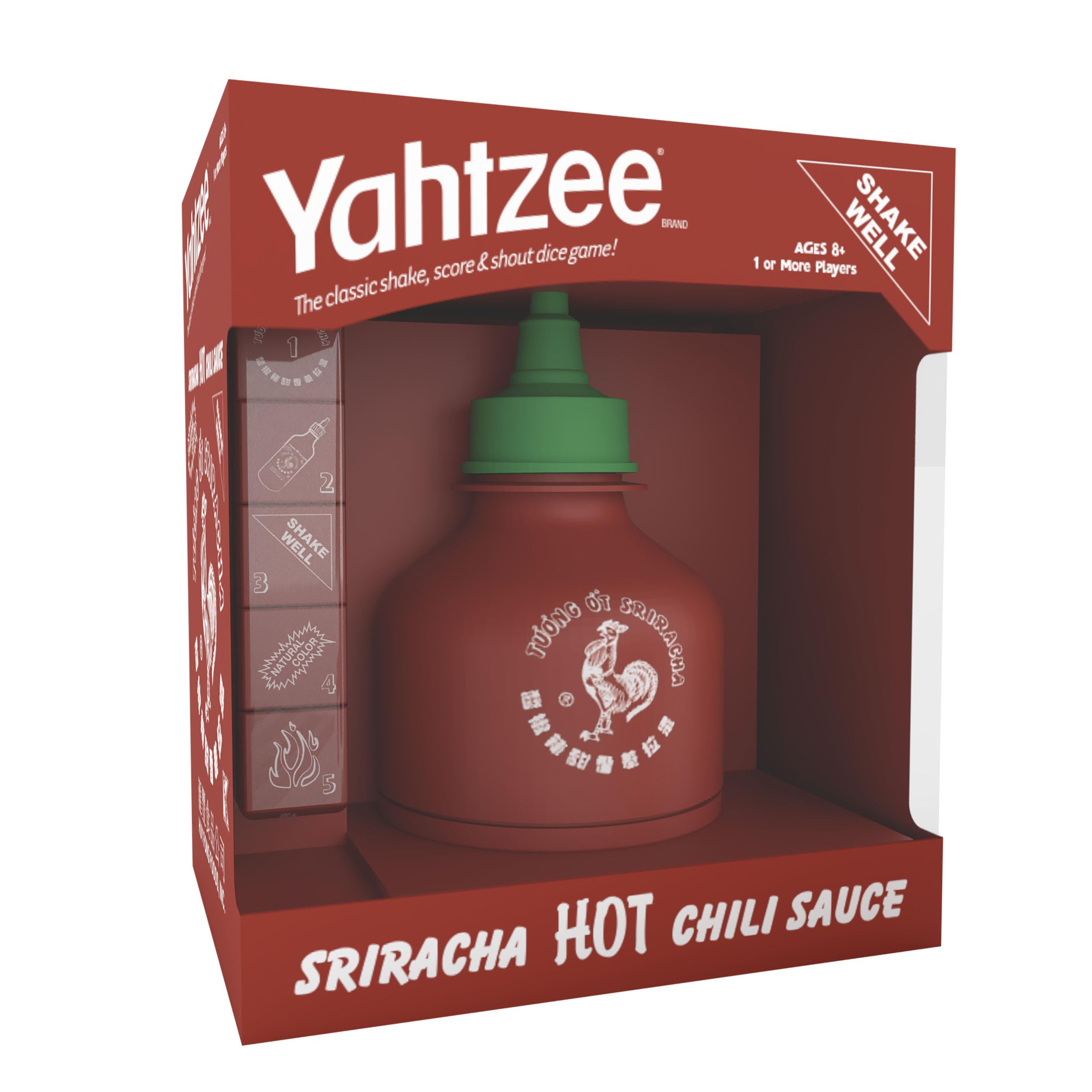 Amazon.com: YAHTZEE: Sriracha | Collectible Sriracha Bottle Dice Cup ...