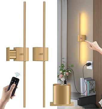 Battery Operated Wall Lights Indoor, USB Rechargeable LED Wall Lamp ...