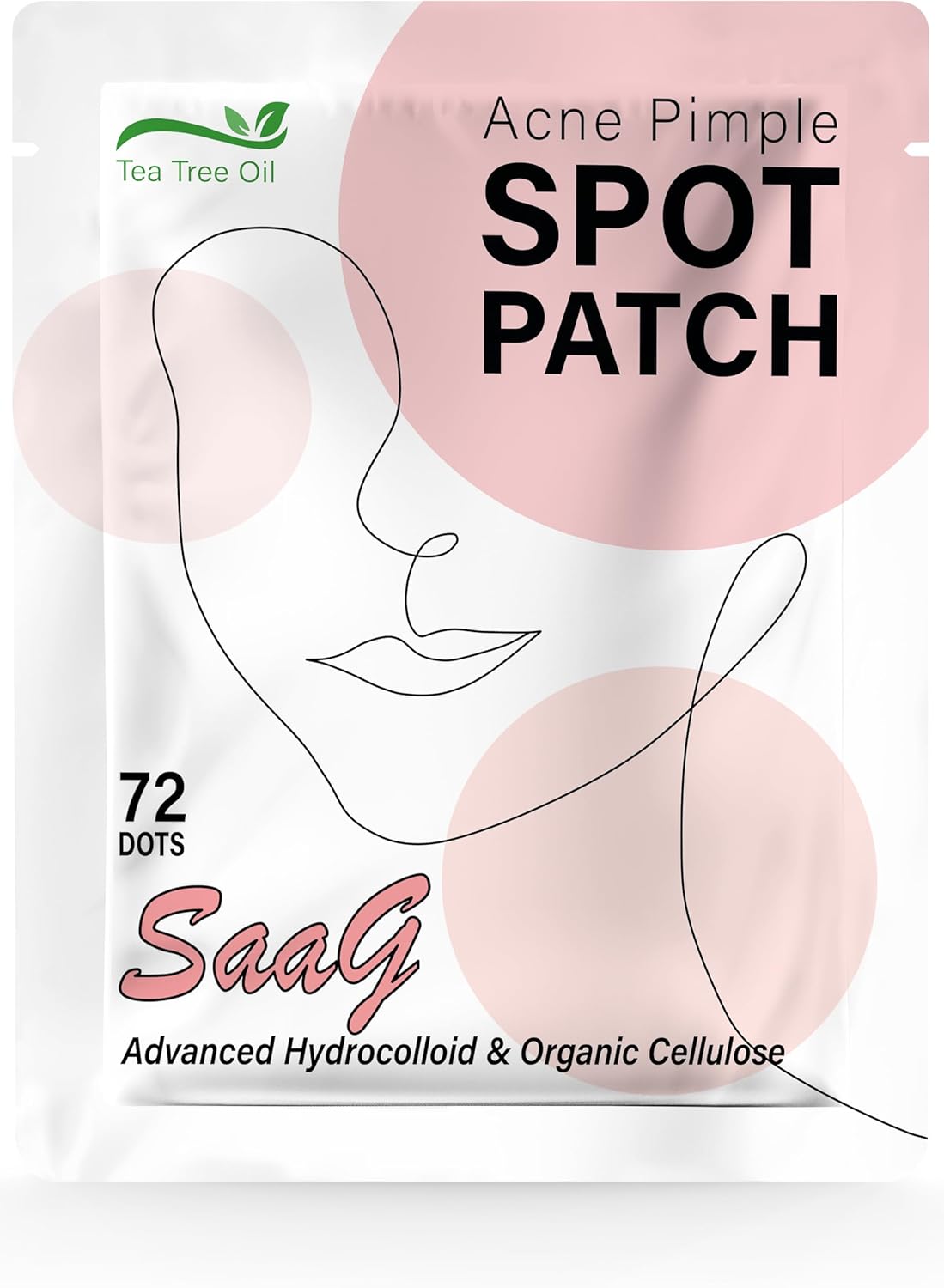 SaaG Acne Pimple SPOT Patches - 72 Translucent Hydrocolloid Tea Tree ...