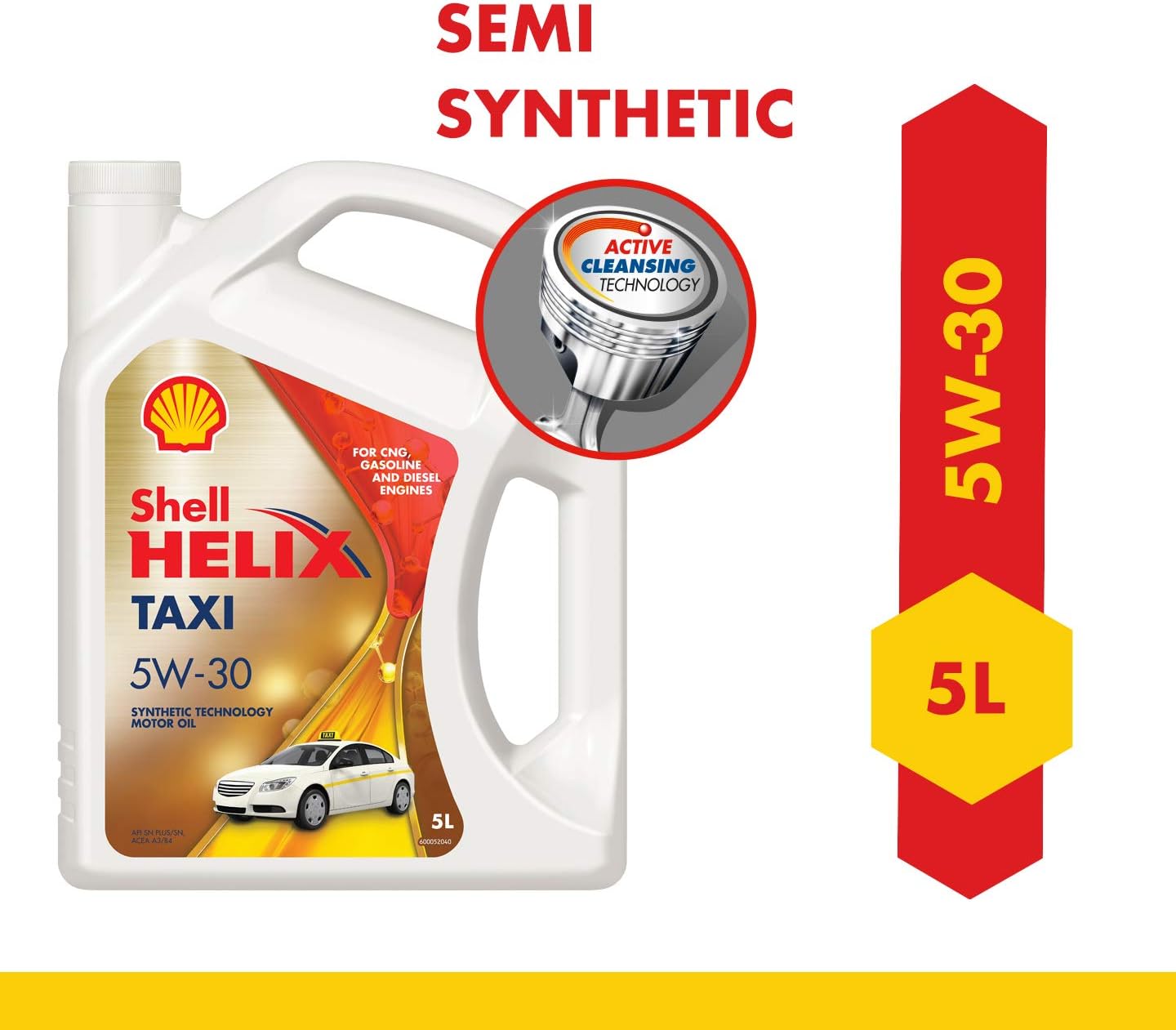 Shell Helix HX8 5W-30 API SN Plus Fully Synthetic Engine Oil for Petrol ...