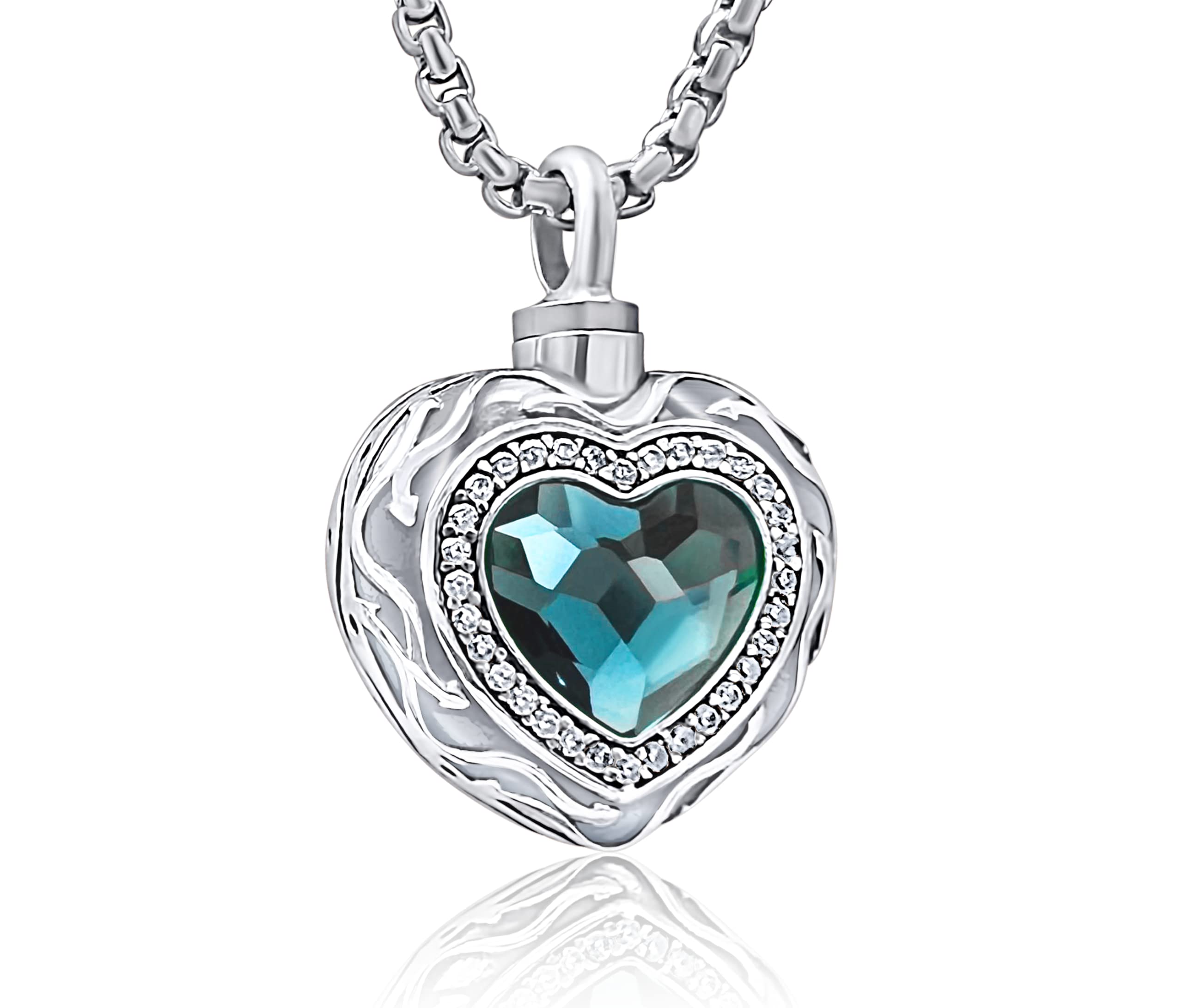 Amazon.com: Jewel Lay Cremation Jewelry for Ashes, Sterling Silver Blue ...