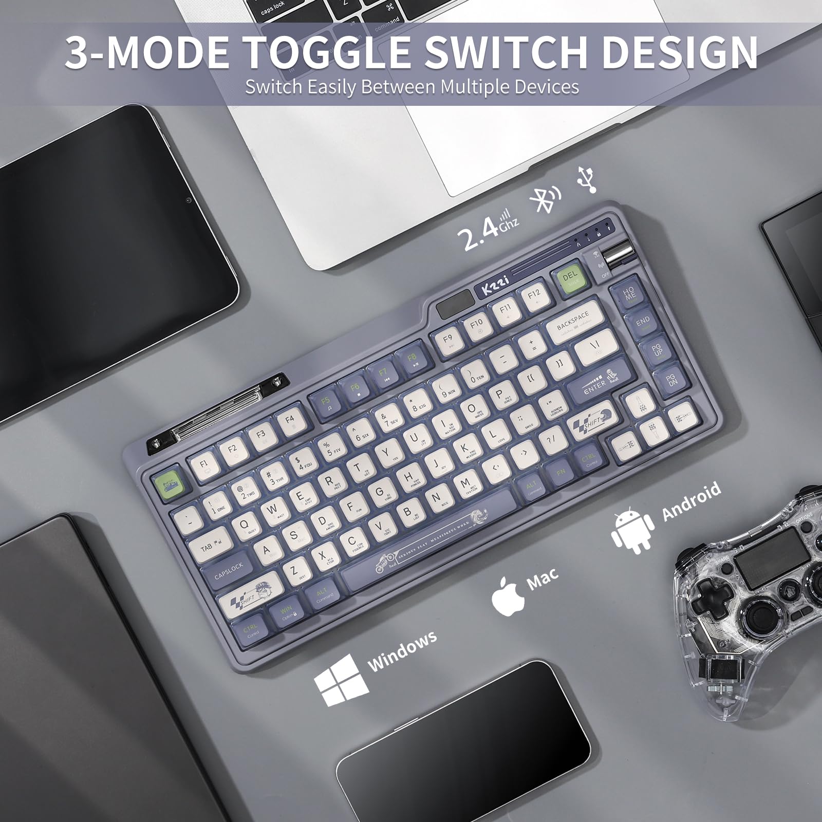 Snapklik.com : K75 PRO RGB 75% Wireless Gasket Mechanical Keyboard ...