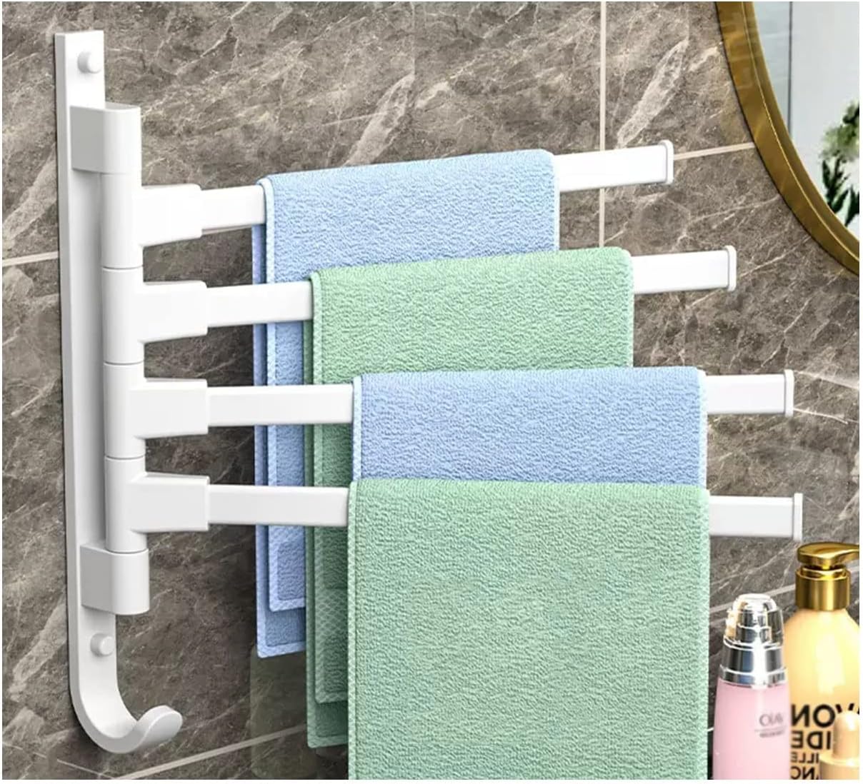 Amazon.com: SEIFE Wall Mounted Towel Rack Towel Rail Swivel Multi-bar ...