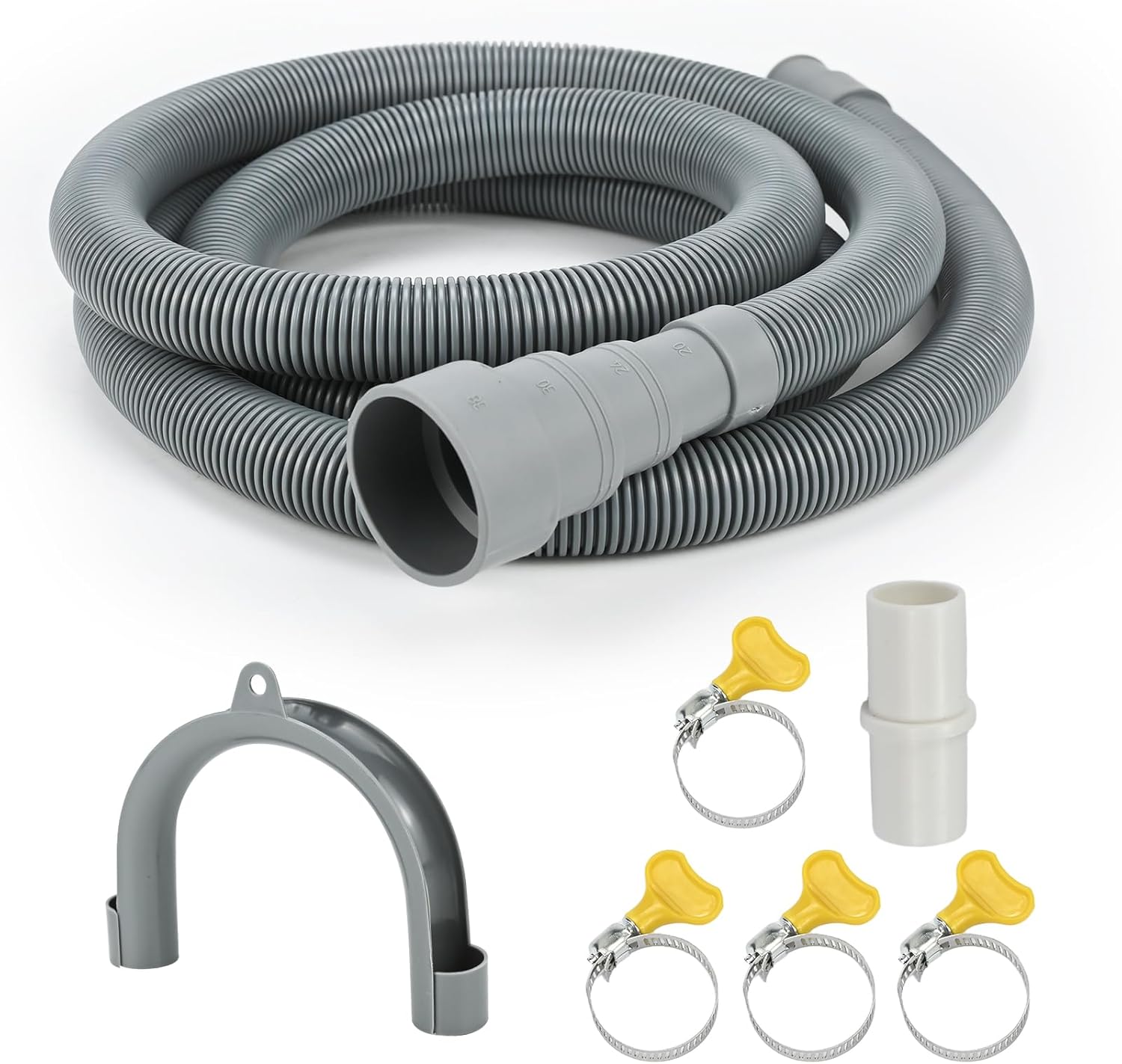 Amazon.com: 3.3ft Universal Washing Machine Drain Hose Extension Kit, 7 ...