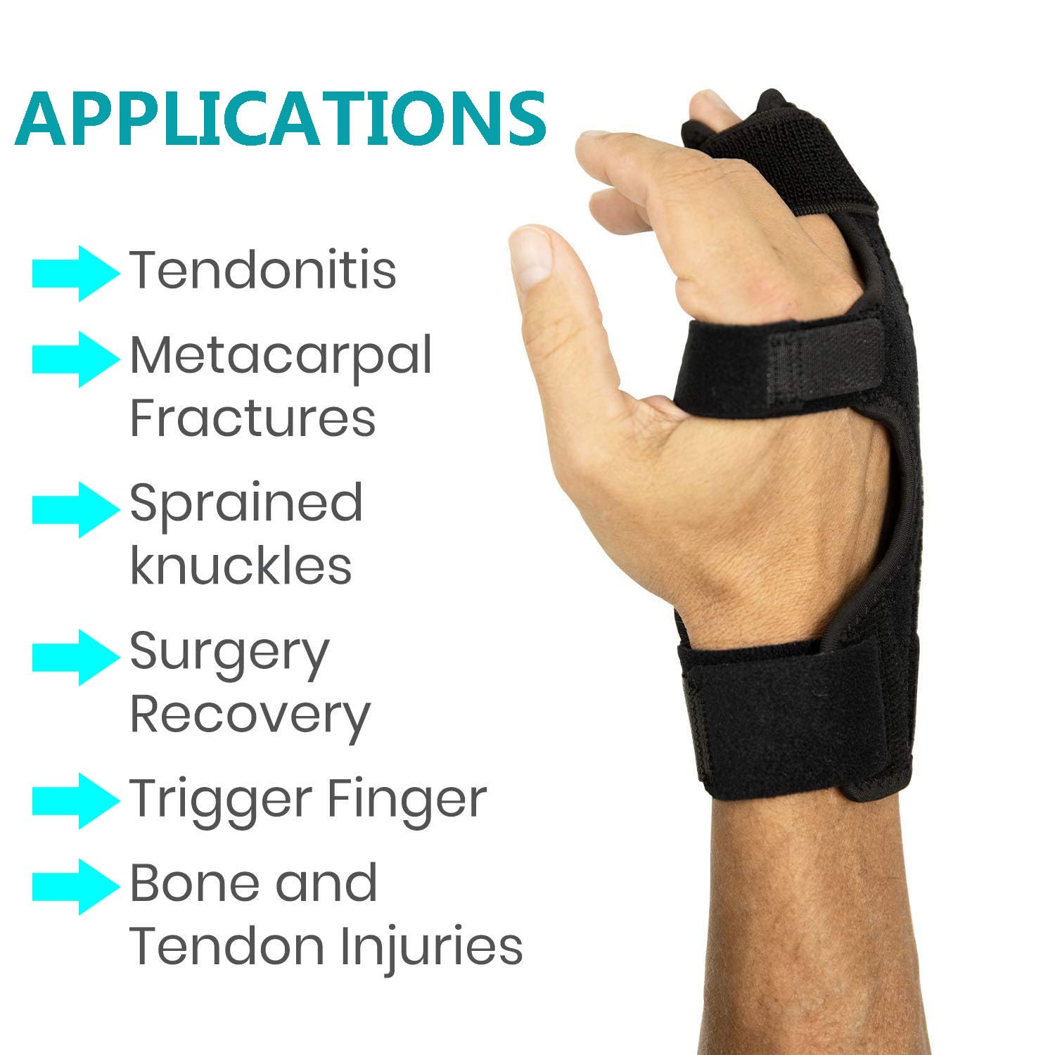 Snapklik.com : Trigger Middle Finger Splint Hand Brace Boxer Fracture ...