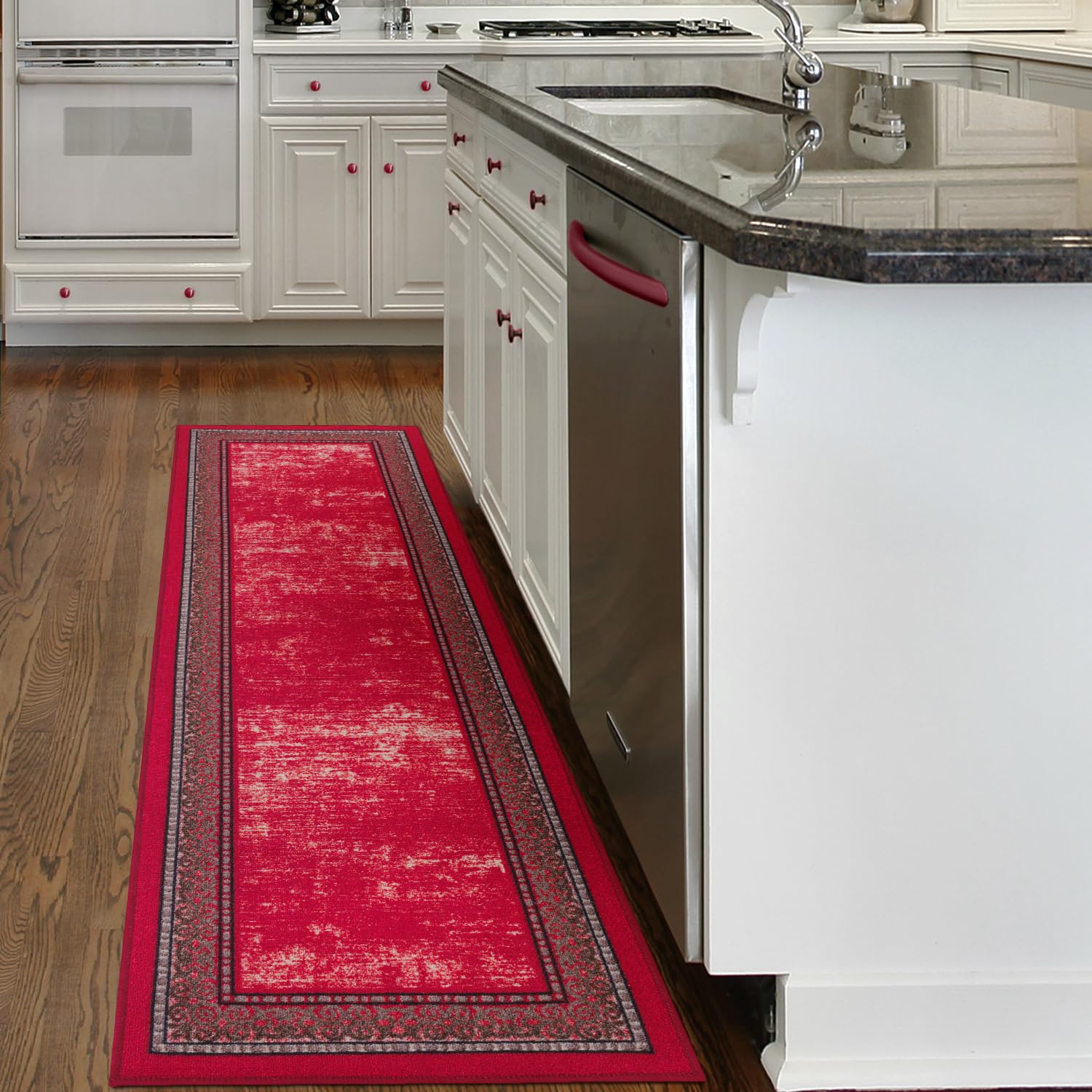 Amazon.com: Antep Rugs Alfombras Bordered Modern 2x7 Non-Slip (Non-Skid ...