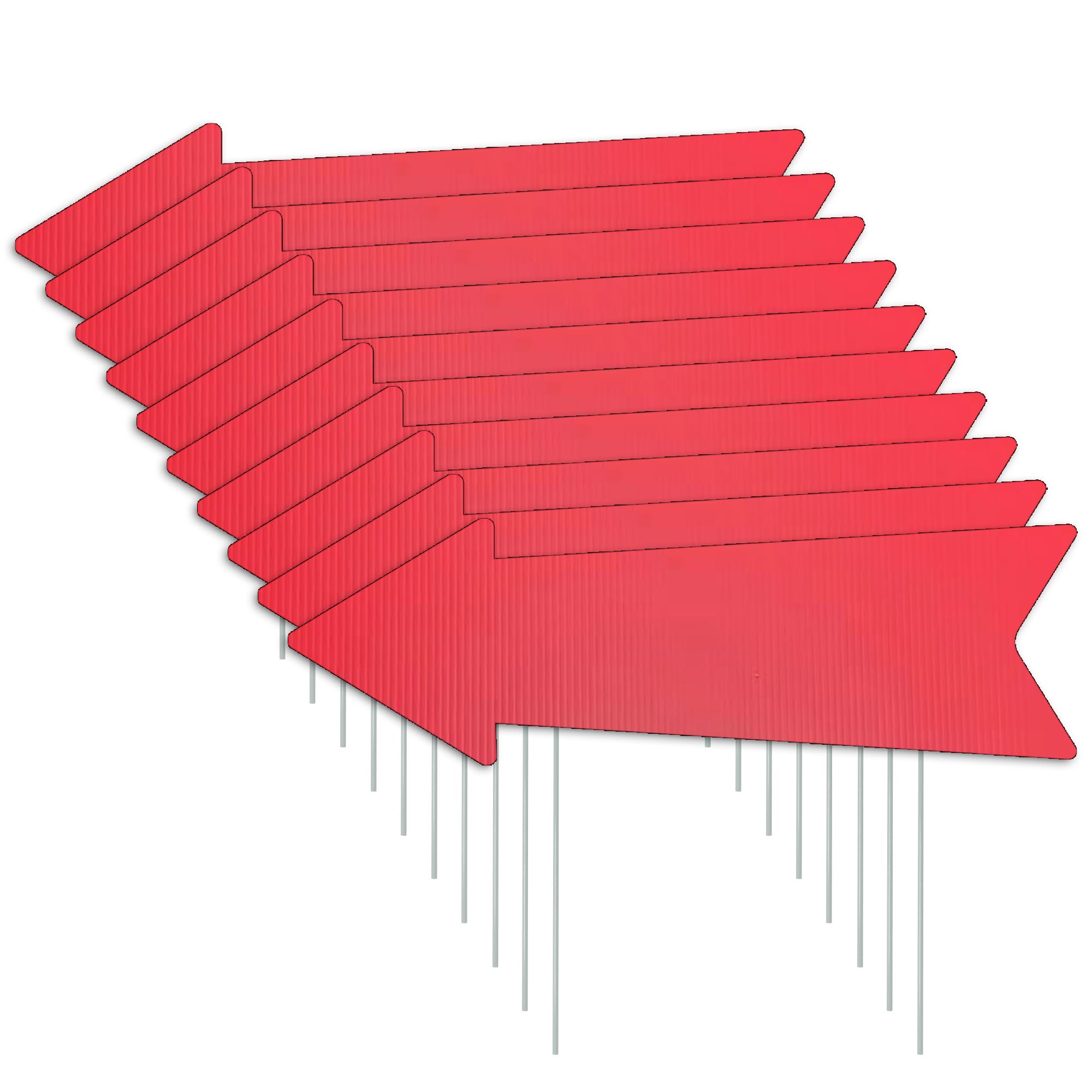 Amazon.com : Red Arrow Signs with Stakes 16 x 5 Inches,This Way ...