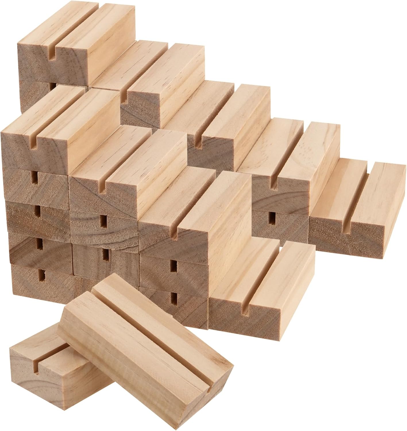 Amazon.com: KEILEOHO 30 PCS Table Number Stands Wood, Table Card Holder ...