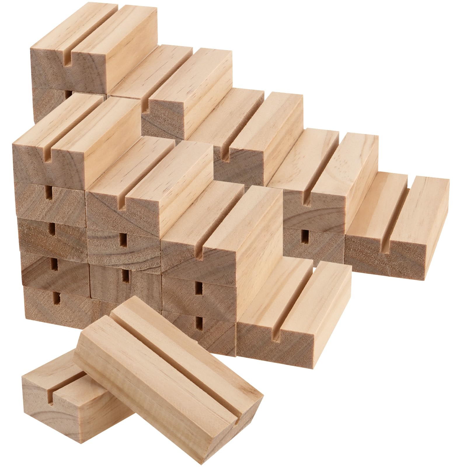 Amazon.com: KEILEOHO 30 PCS Table Number Stands Wood, Table Card Holder ...