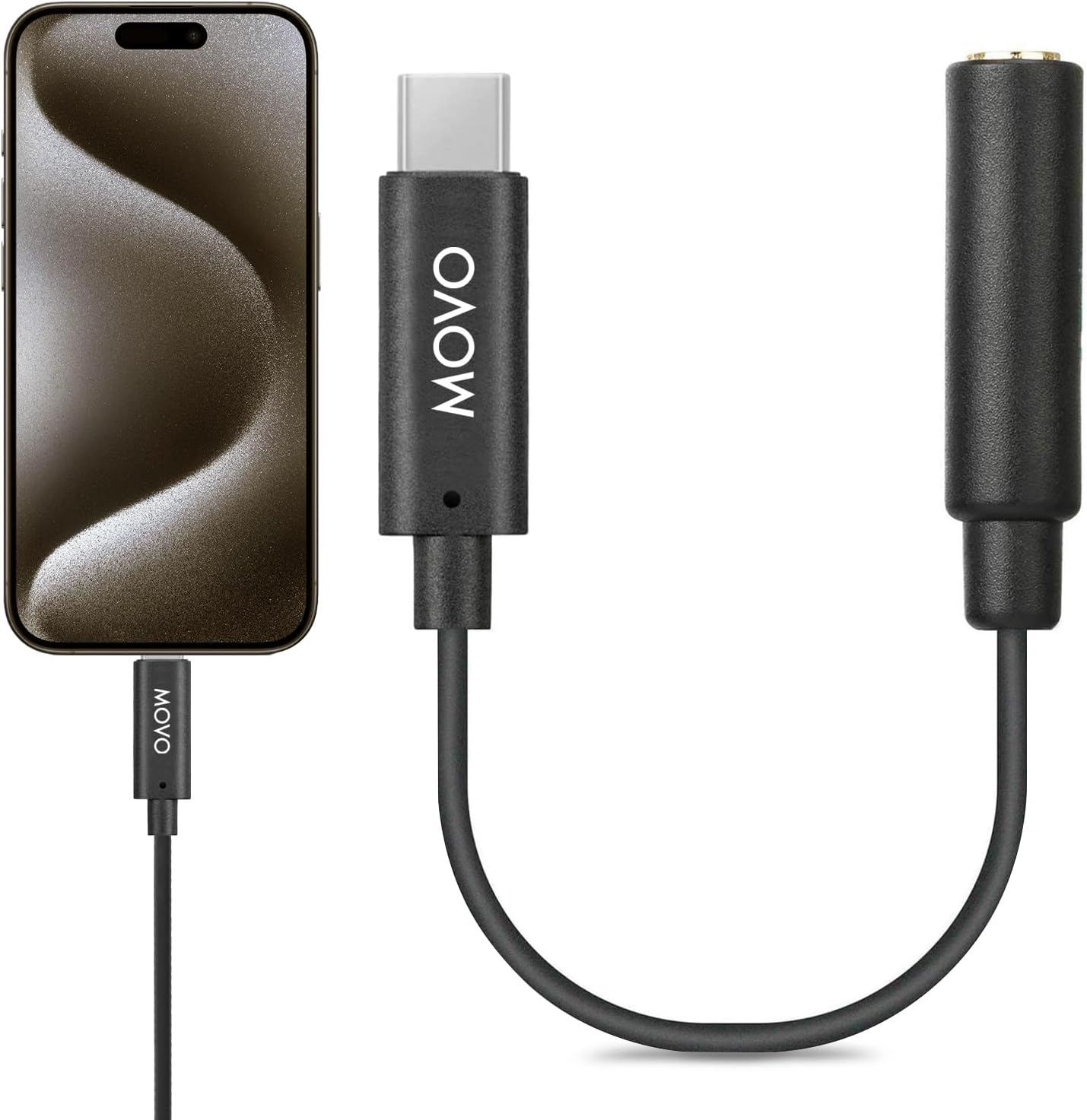 Amazon.com: Movo Female 3.5mm TRRS Microphone Adapter Cable to USB-C ...
