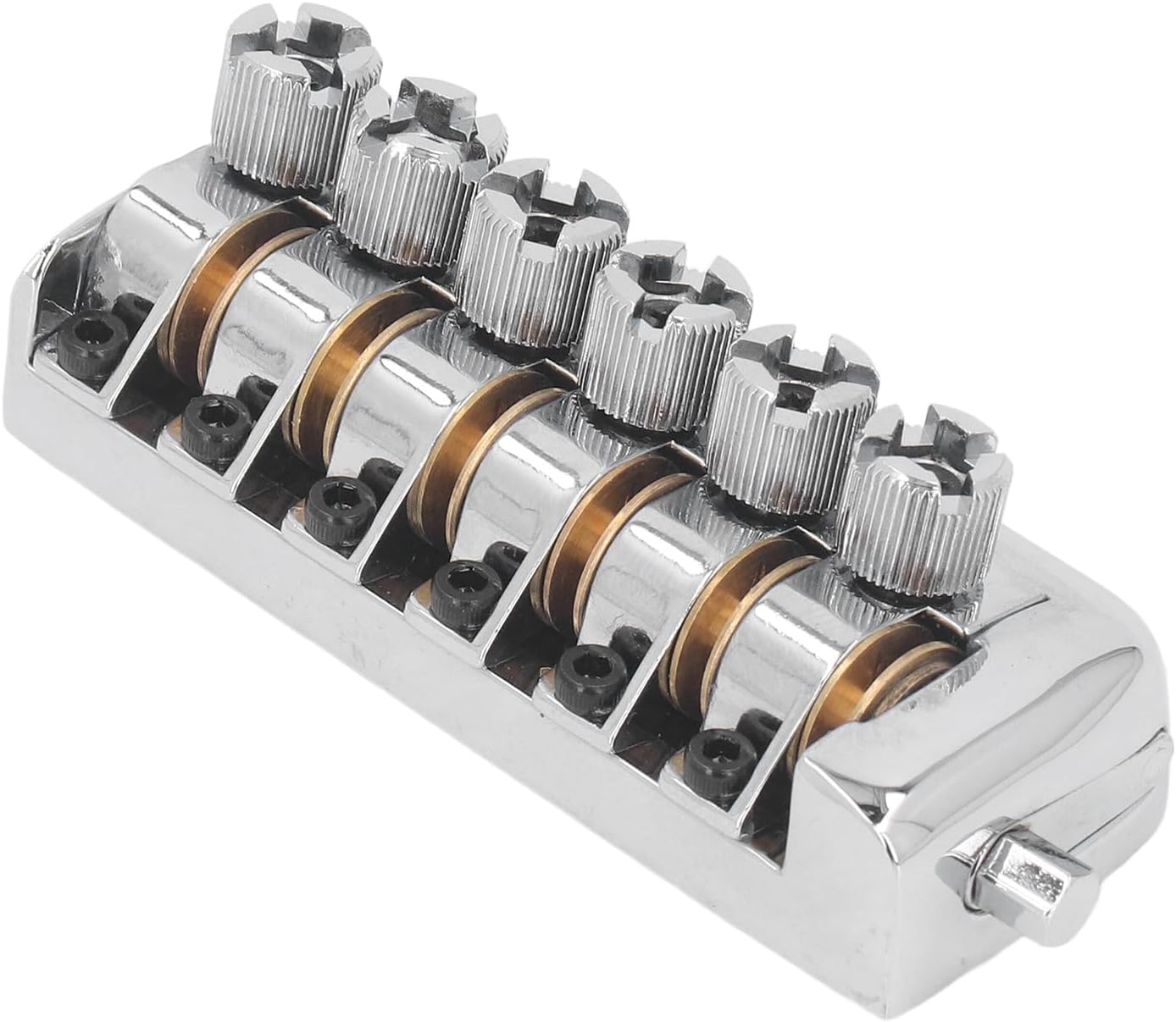 Amazon.com: Headless Guitar Bridge Tailpiece, 6 String Saddle with Worm ...