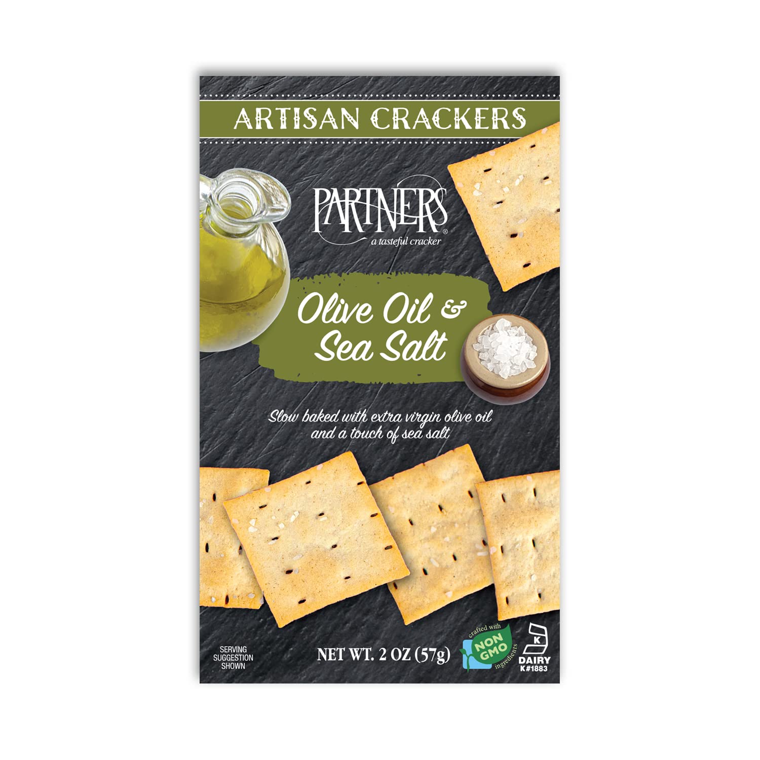 Amazon.com : Partners Snack Crackers, Olive Oil & Sea Salt, Green ...