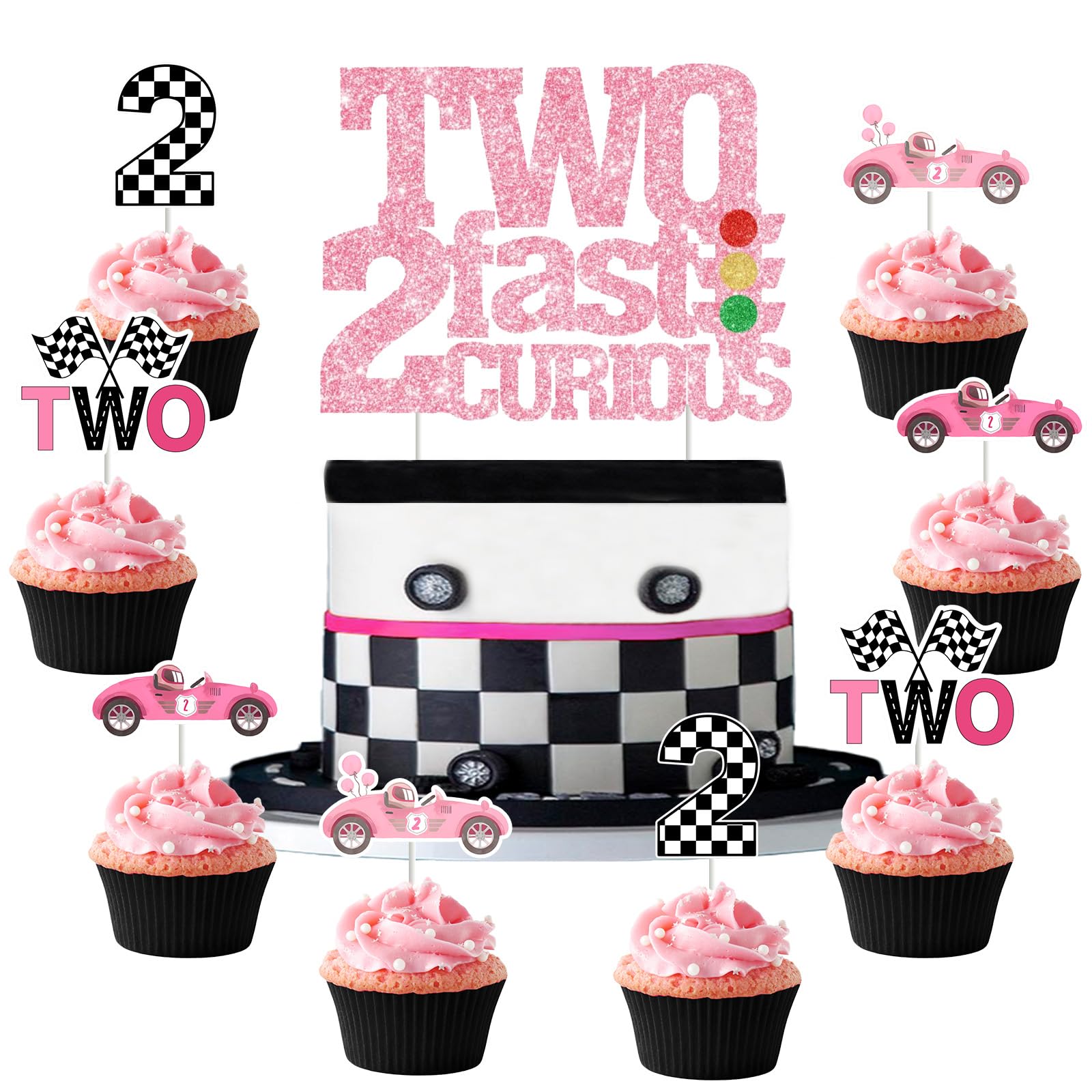 Amazon.com: Two Fast Two Curious Birthday Decorations, 25Pcs Two Fast ...