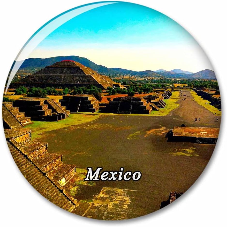 Amazon.com: Mexico Teotihuacan Aztec Pyramids Fridge Magnet Decorative ...
