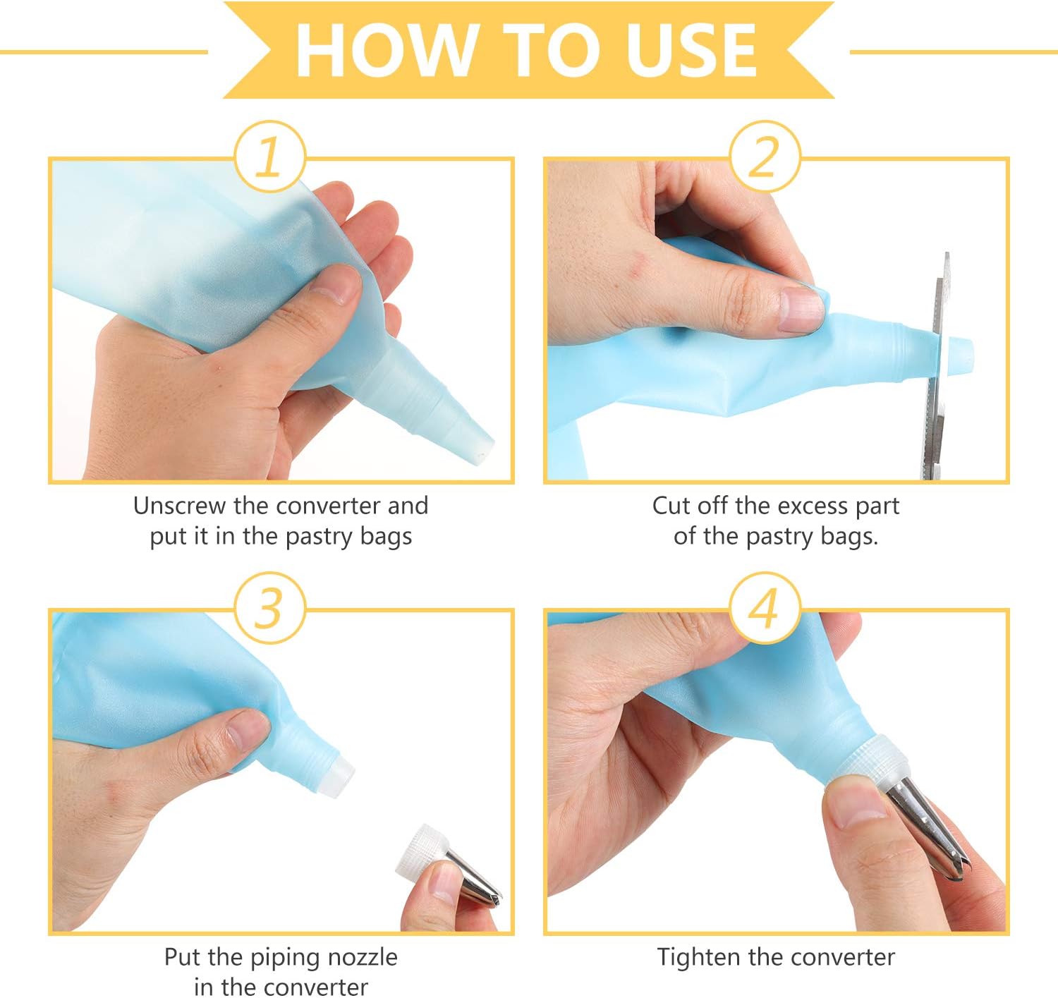 BELSVOR 34 Piece Pastry Nozzle, Stainless Steel Pastry Nozzle ...