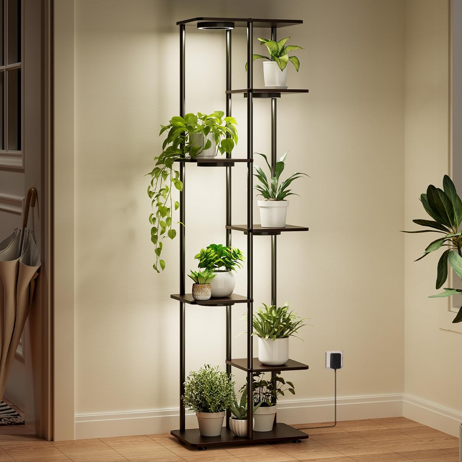 Amazon.com: Bstrip Plant Stand Indoor with Grow Light, 53" High Indoor ...