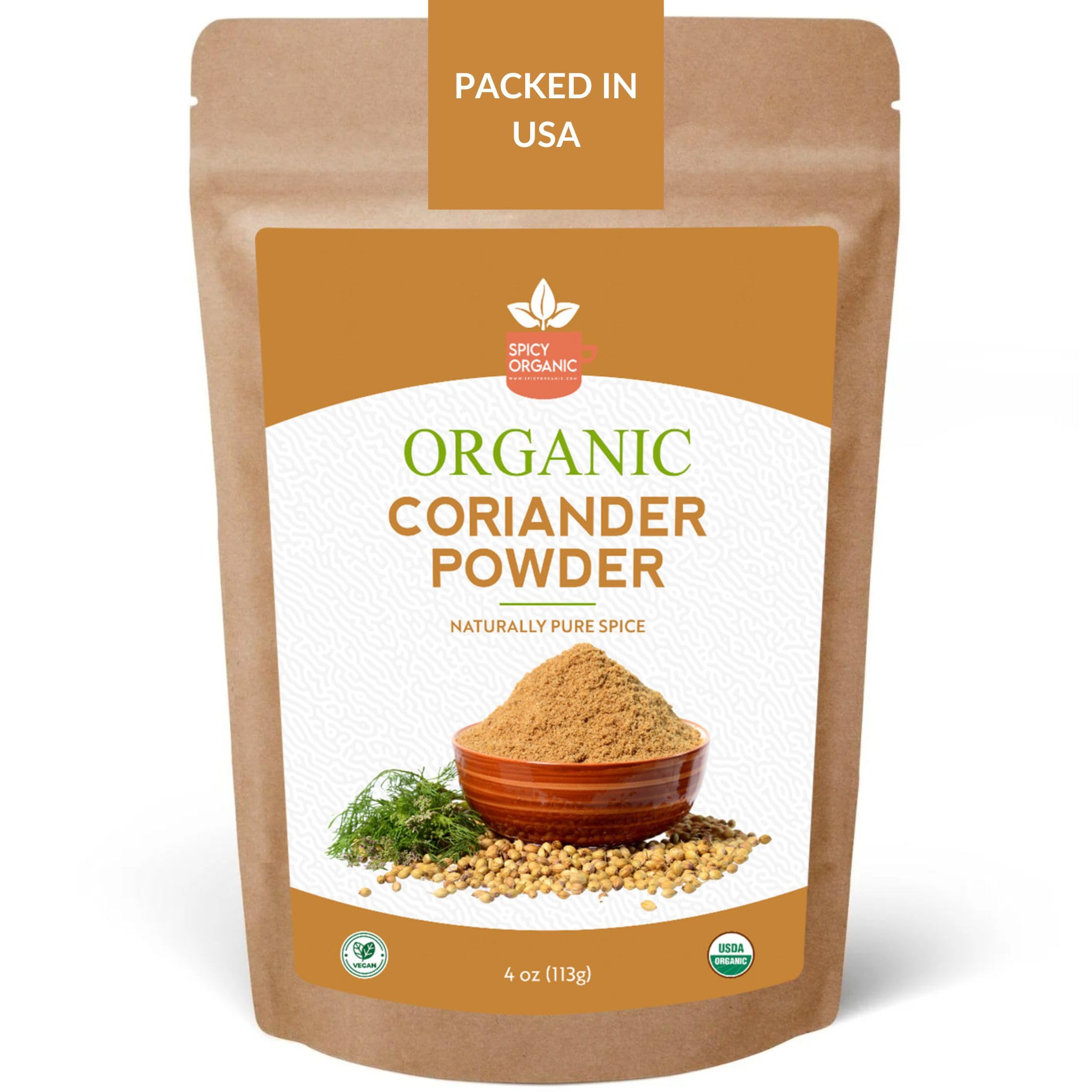 Amazon.com : SPICY ORGANIC Ground Coriander Seed Powder – 4 oz Pack ...