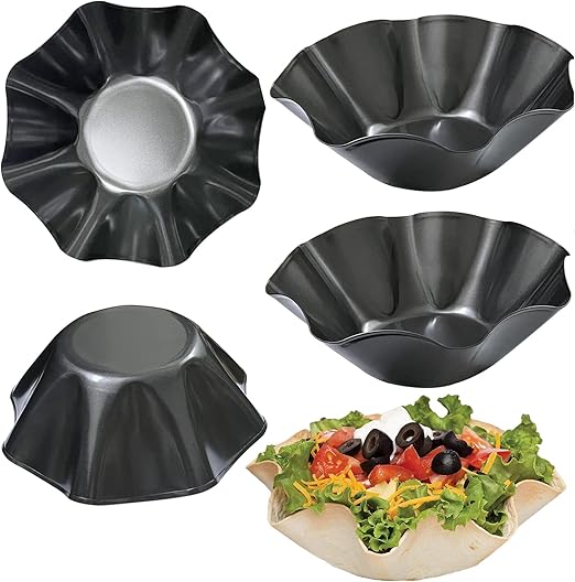 Amazon.com: Skoxkoc Large Taco Shell Bowl Maker Molds – 4 Pieces 8.4 ...