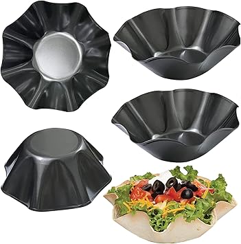Amazon.com: Skoxkoc Large Taco Shell Bowl Maker Molds – 4 Pieces 8.4 ...