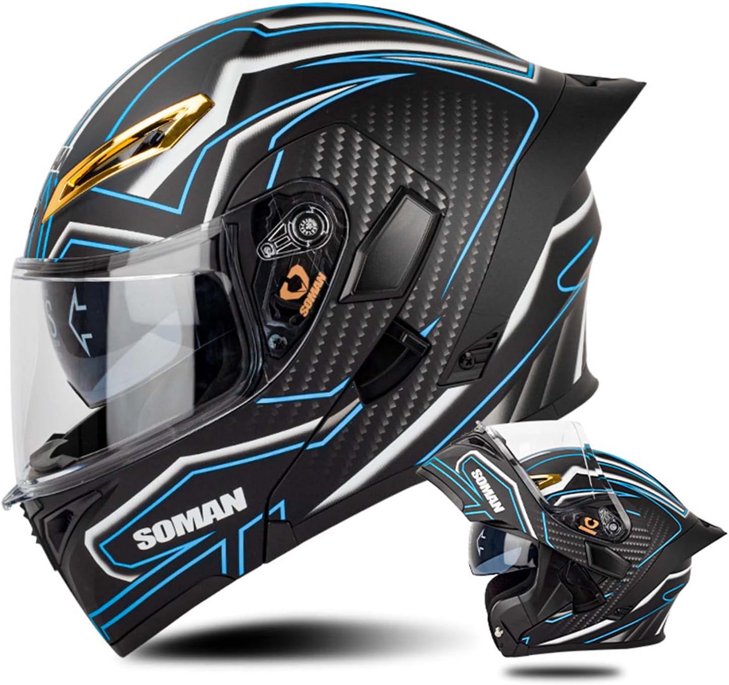 Helm Integrierter Modularer Motorradhelm Hochklappbare Fronthelme mit ...