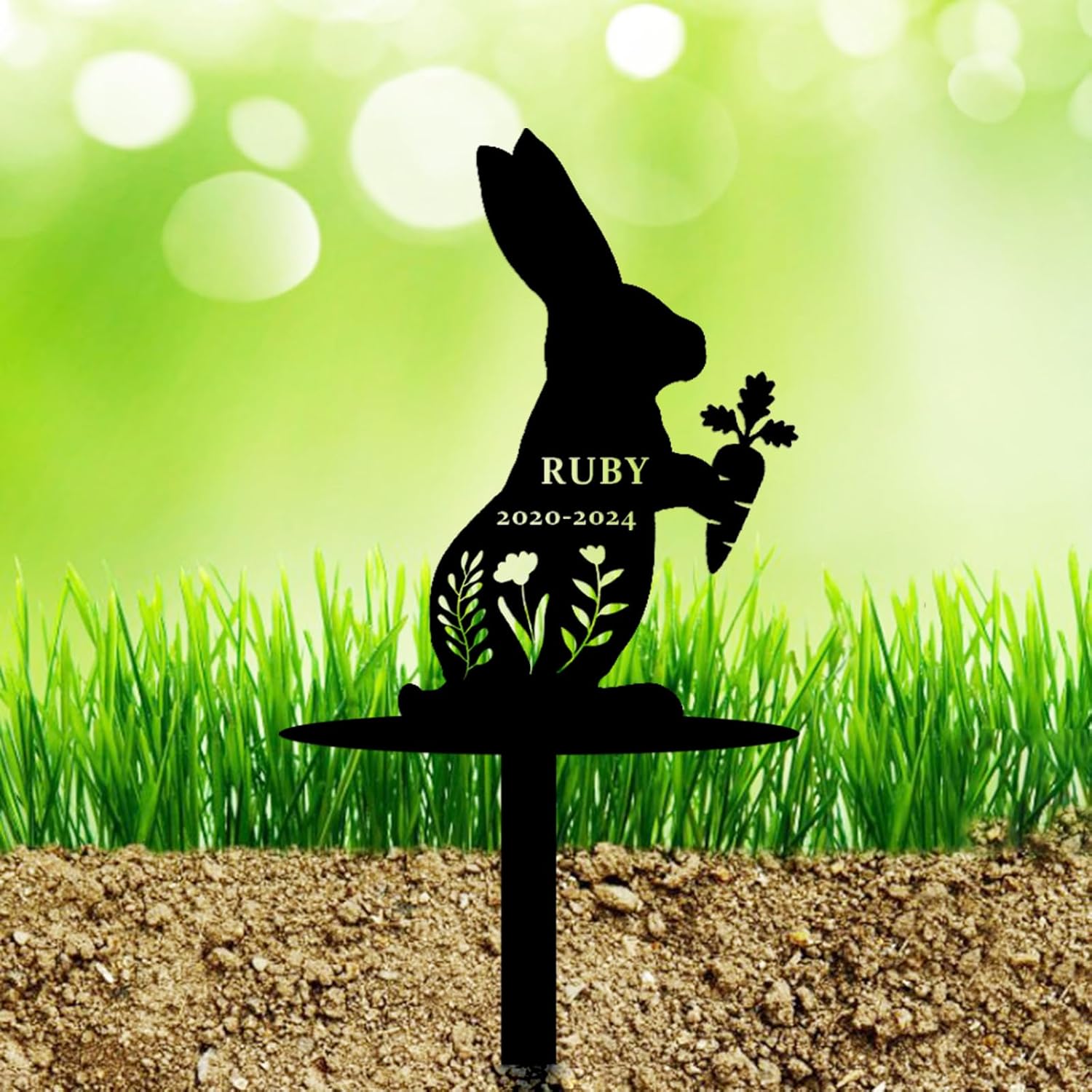 Amazon.com: Personalized Rabbit Memorial Metal Garden Stake,Loss of ...