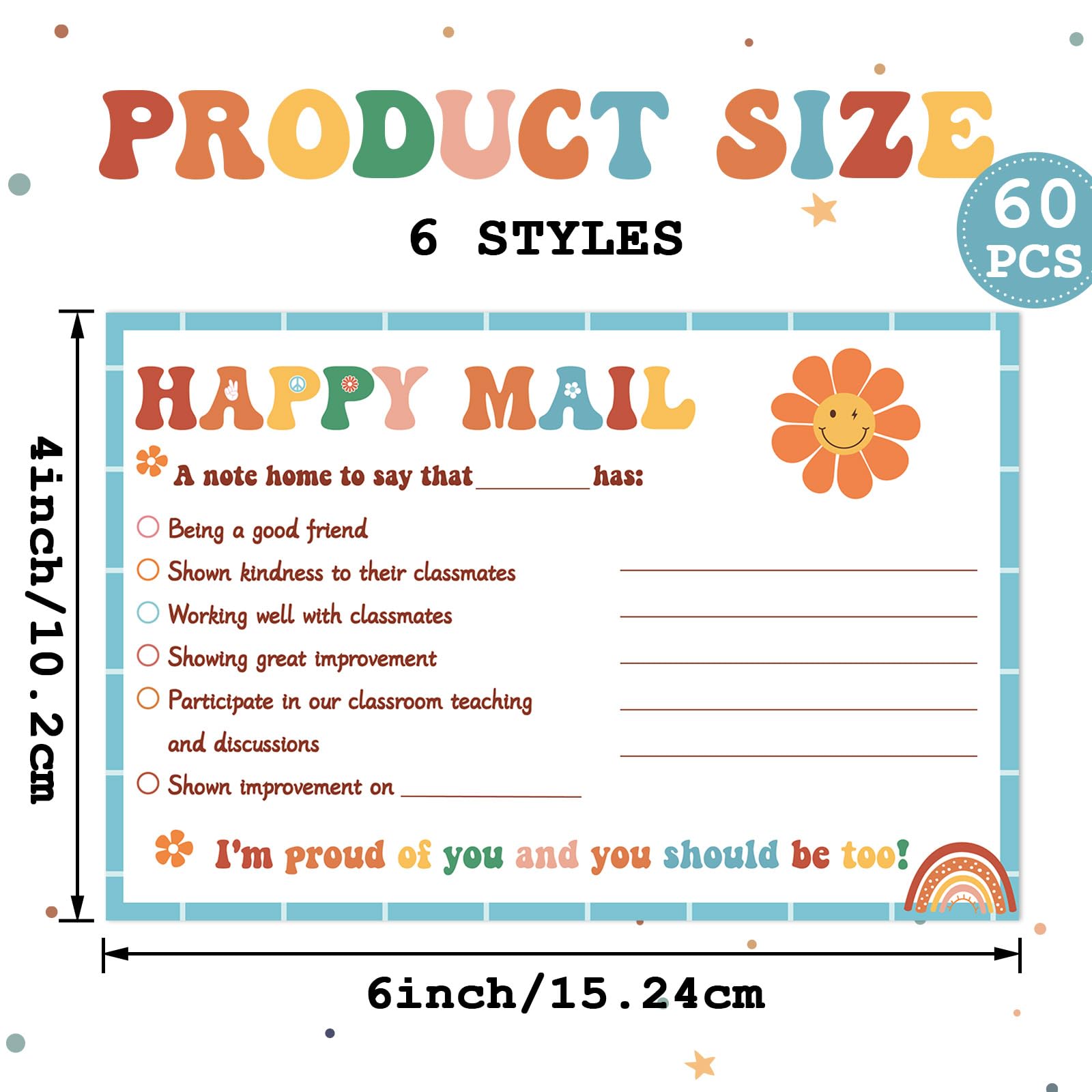 Good Behavior Rainbow Happy Mail Teacher Notes To Parents Classroom ...