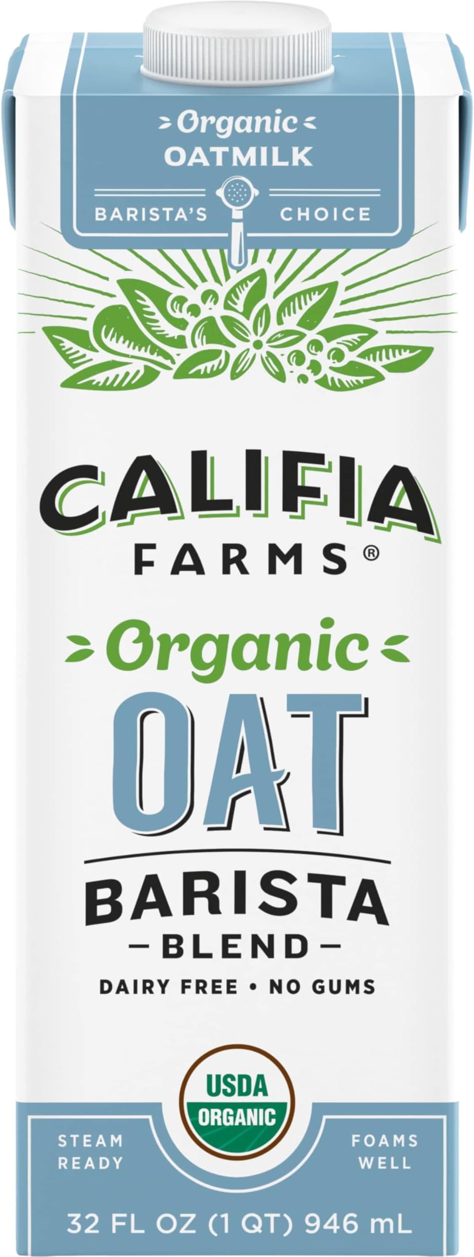 Amazon.com: Califia Farms - Organic Oat Barista Blend Oat Milk, 32 oz ...