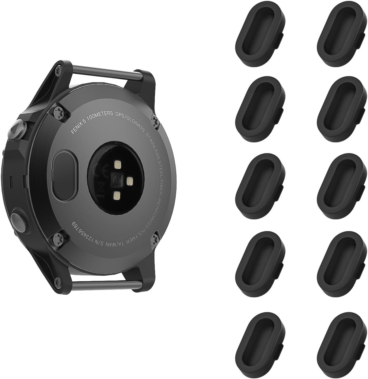 Amazon.com: MoKo Dust Plug Compatible with Garmin Fenix 7/7S/7X/ 5/5S ...