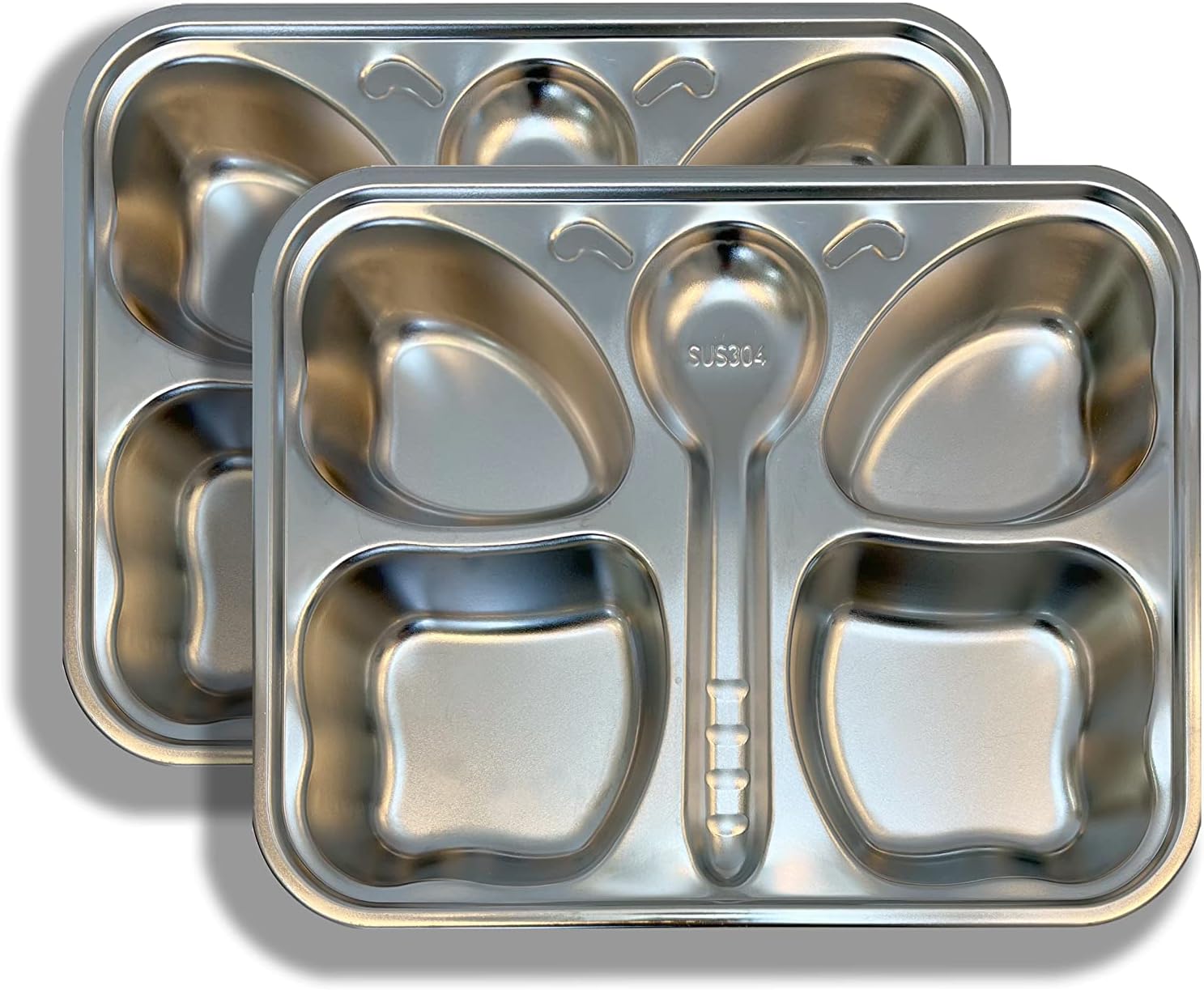 Amazon.com | Song & Co Stainless Steel Plates for Kids- Butterfly ...