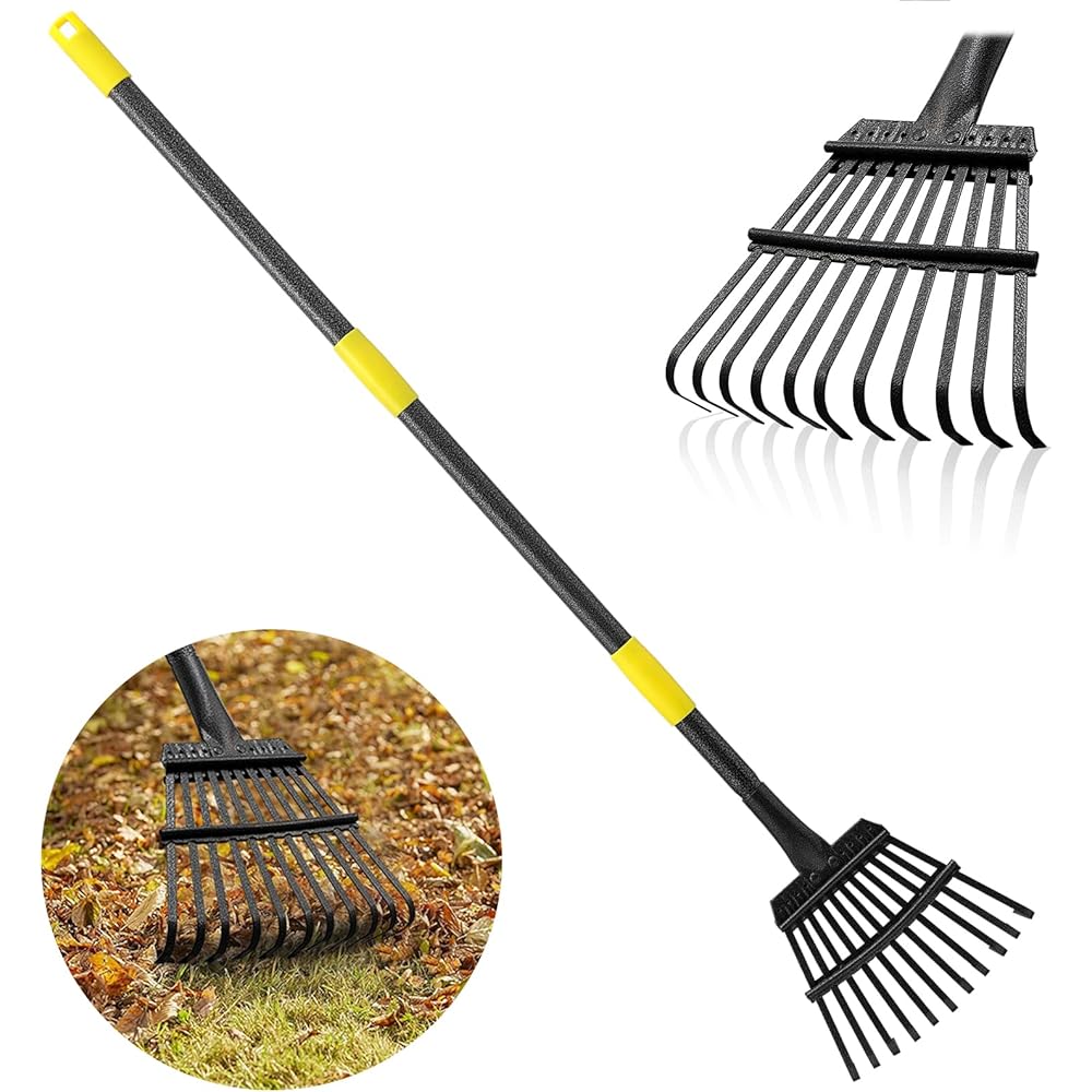$3/mo - Finance Rake for Leaves, Garden Leaf Rakes with 65” Long Handle ...