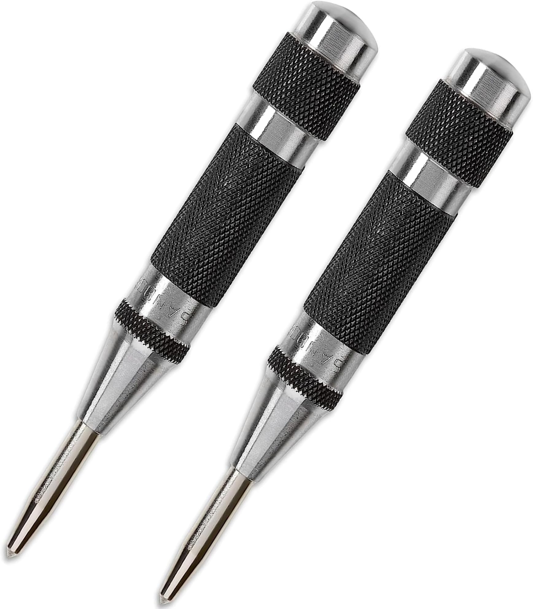 Heavy Duty Automatic Center Punch with Hardened Steel, Knurled Handle ...