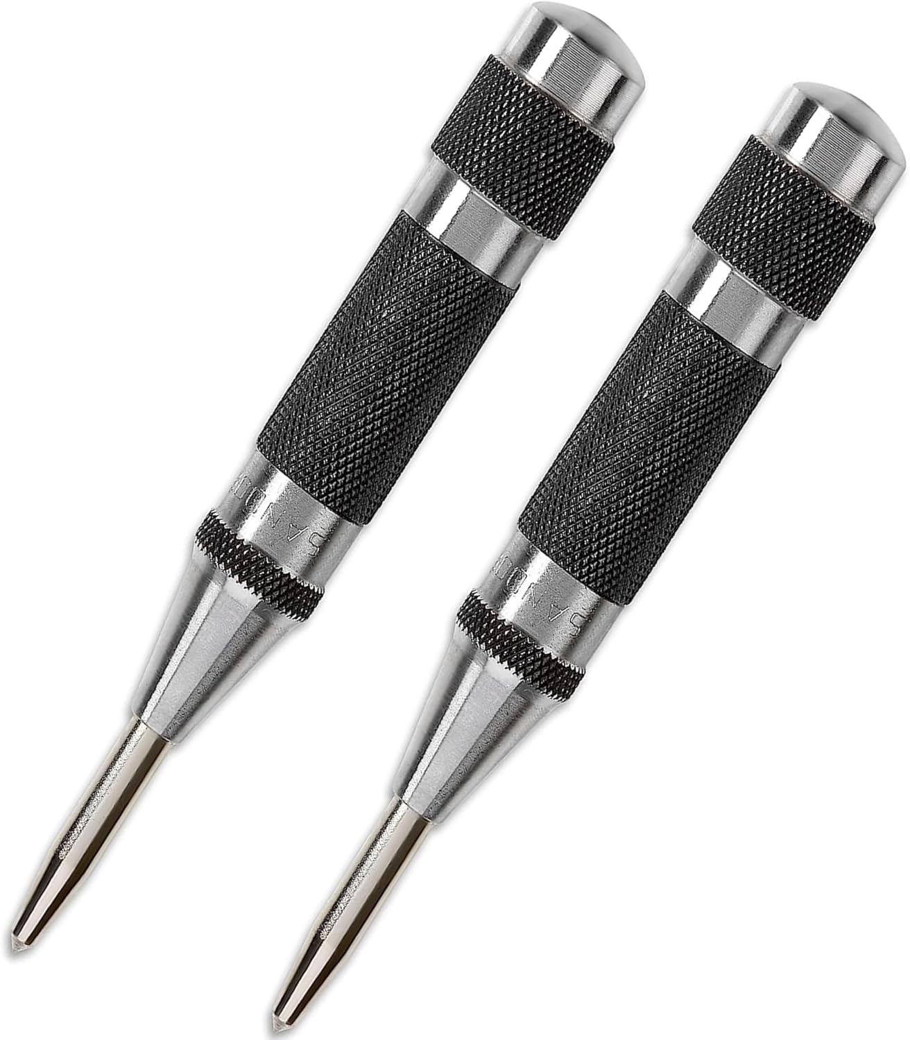 Heavy Duty Automatic Center Punch with Hardened Steel, Knurled Handle ...