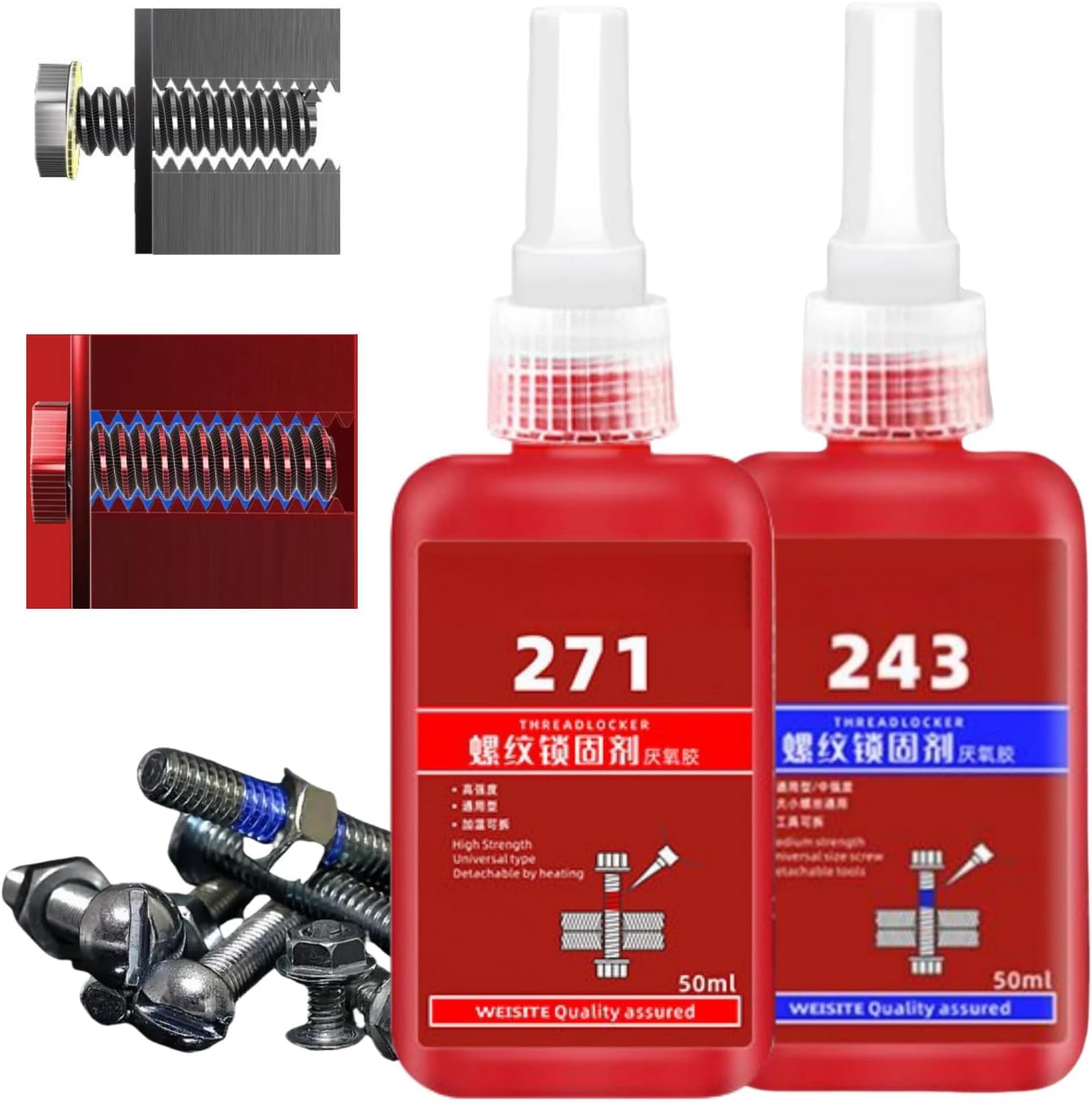 LOCTITE 243 Lock 'N' Seal Fast Acting Thread Lock and Sealant 3ml ...