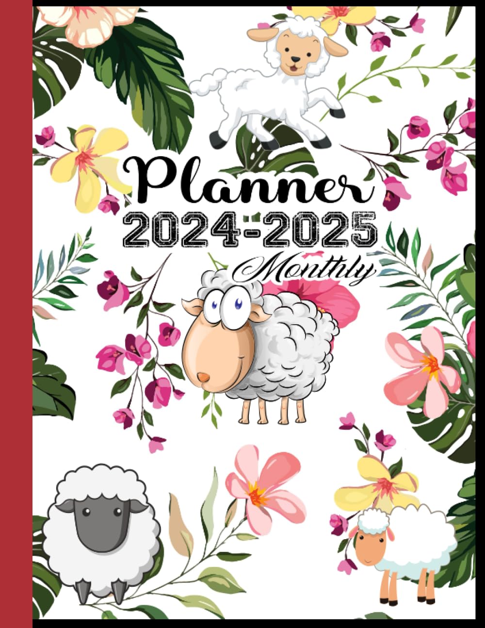 Sheep Gift: Sheep Pattern Monthly Planners: Two (2) Years Monthly ...