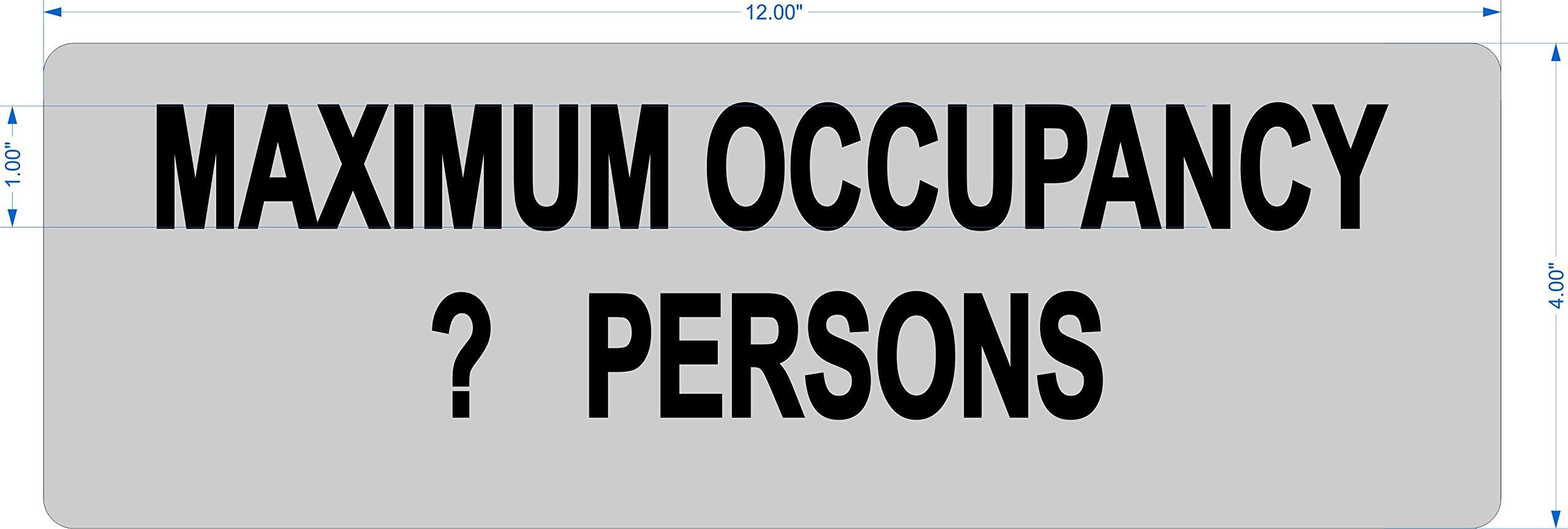 Amazon.com : Maximum Occupancy Sign, Customize Number (Silver) : Office ...
