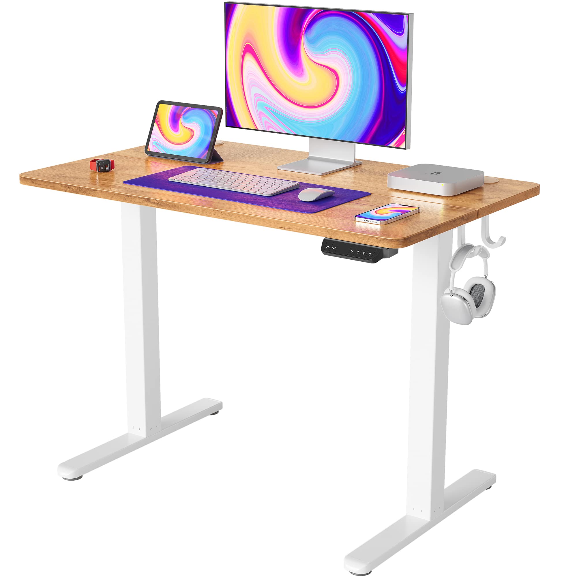 FEZIBO Electric Standing Desk, 40 x 24 Inches Height Adjustable Table ...