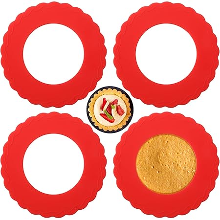Amazon.com: WYBG 4 Pcs Mini Pie Crust Shields, Silicone Pie Pan Shield ...