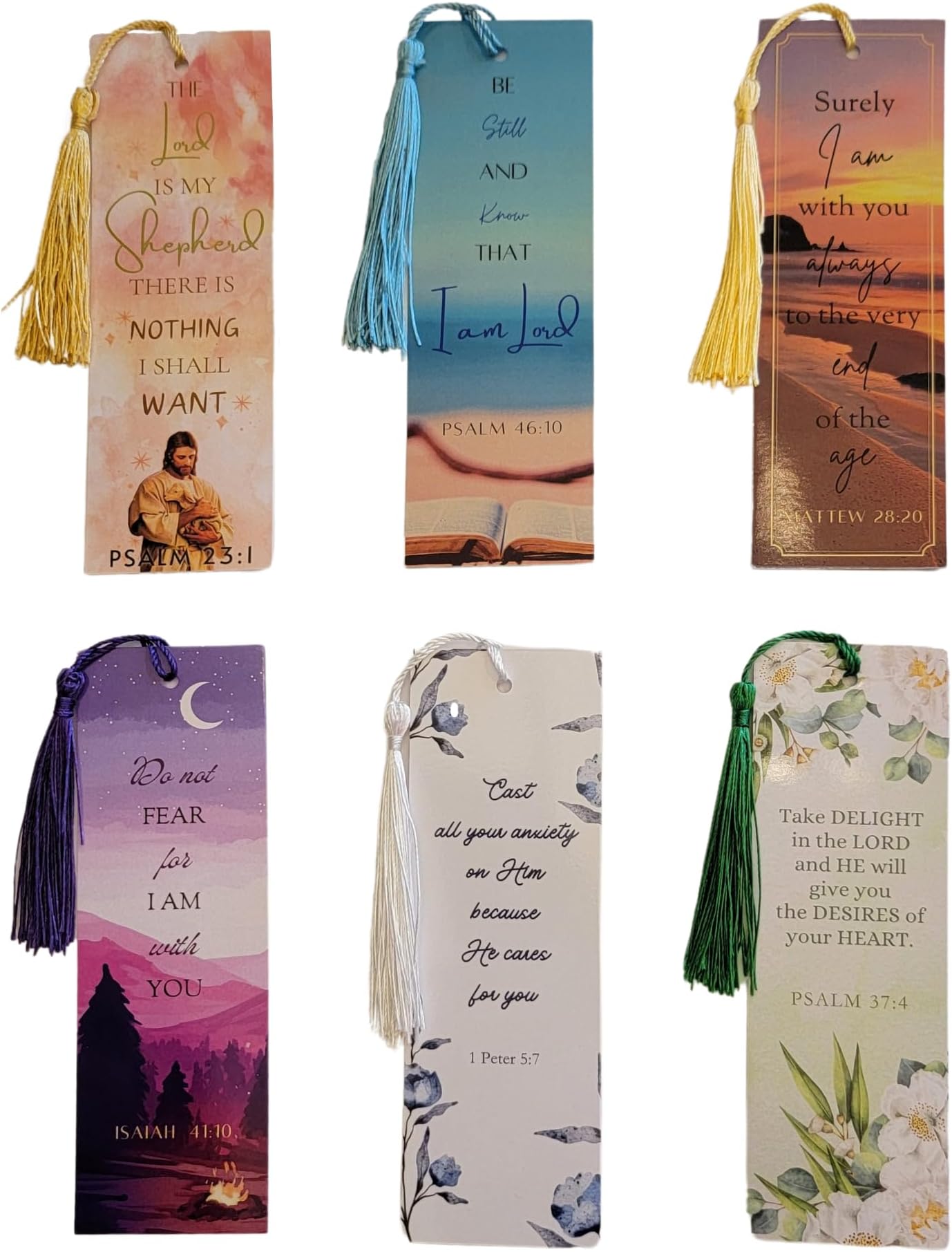 Amazon.com: NC Set of 12 Bible Verse Bookmarks with Prayers - 6 Unique ...