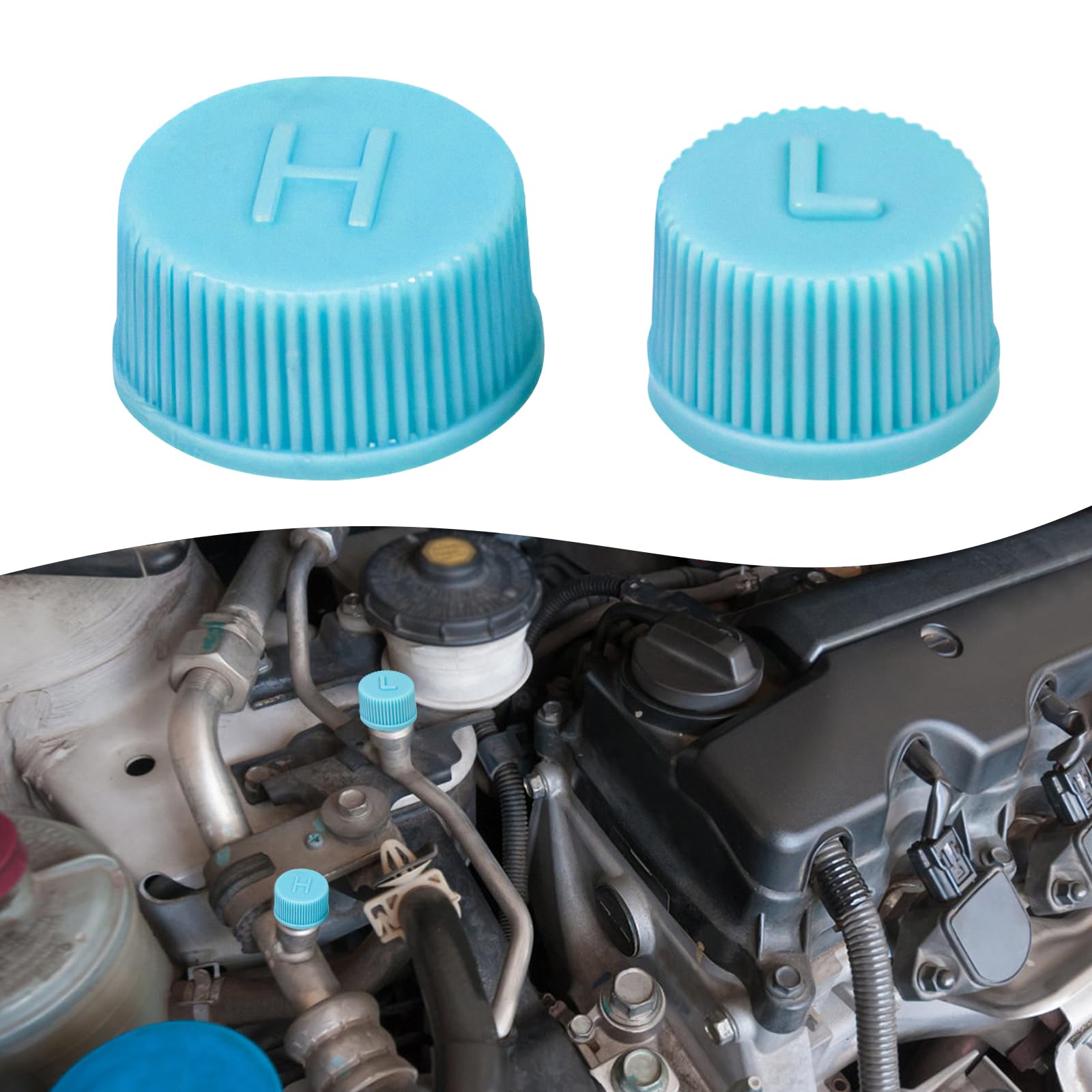 Amazon.com: Car AC Valve Caps, Leakproof Low and High Pressure Port ...