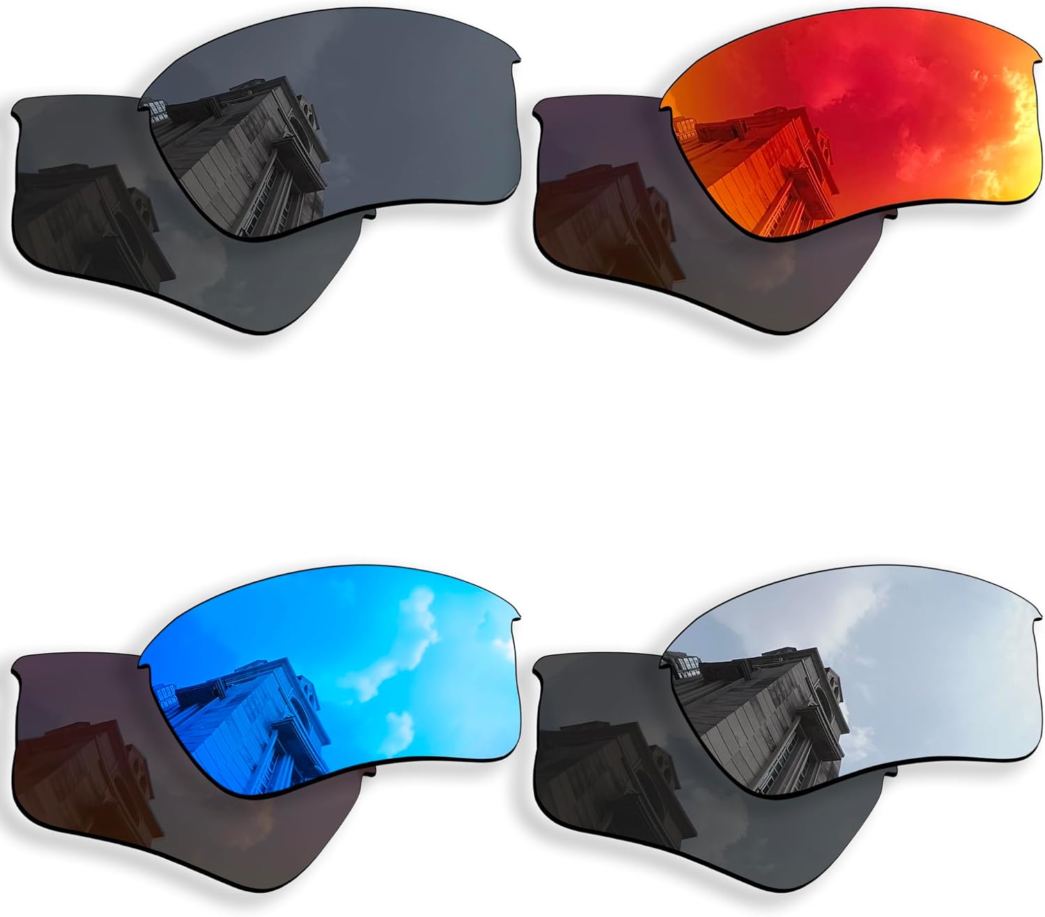 Amazon.com: Betterun 4 Pairs Polarized Replacement Lenses for Oakley ...