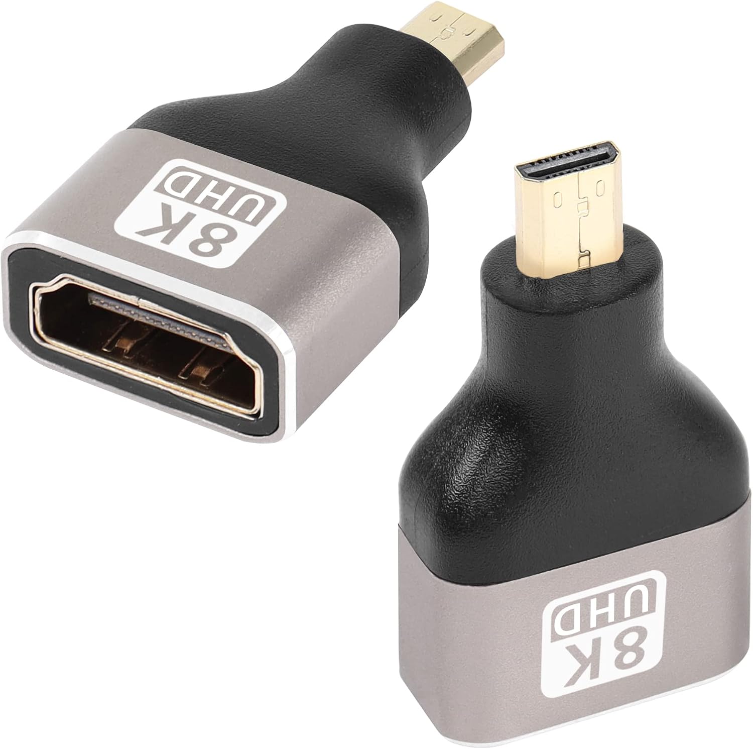 Amazon.com: QIANRENON 8K Micro HDMI to HDMI Adapter Extender Coupler ...