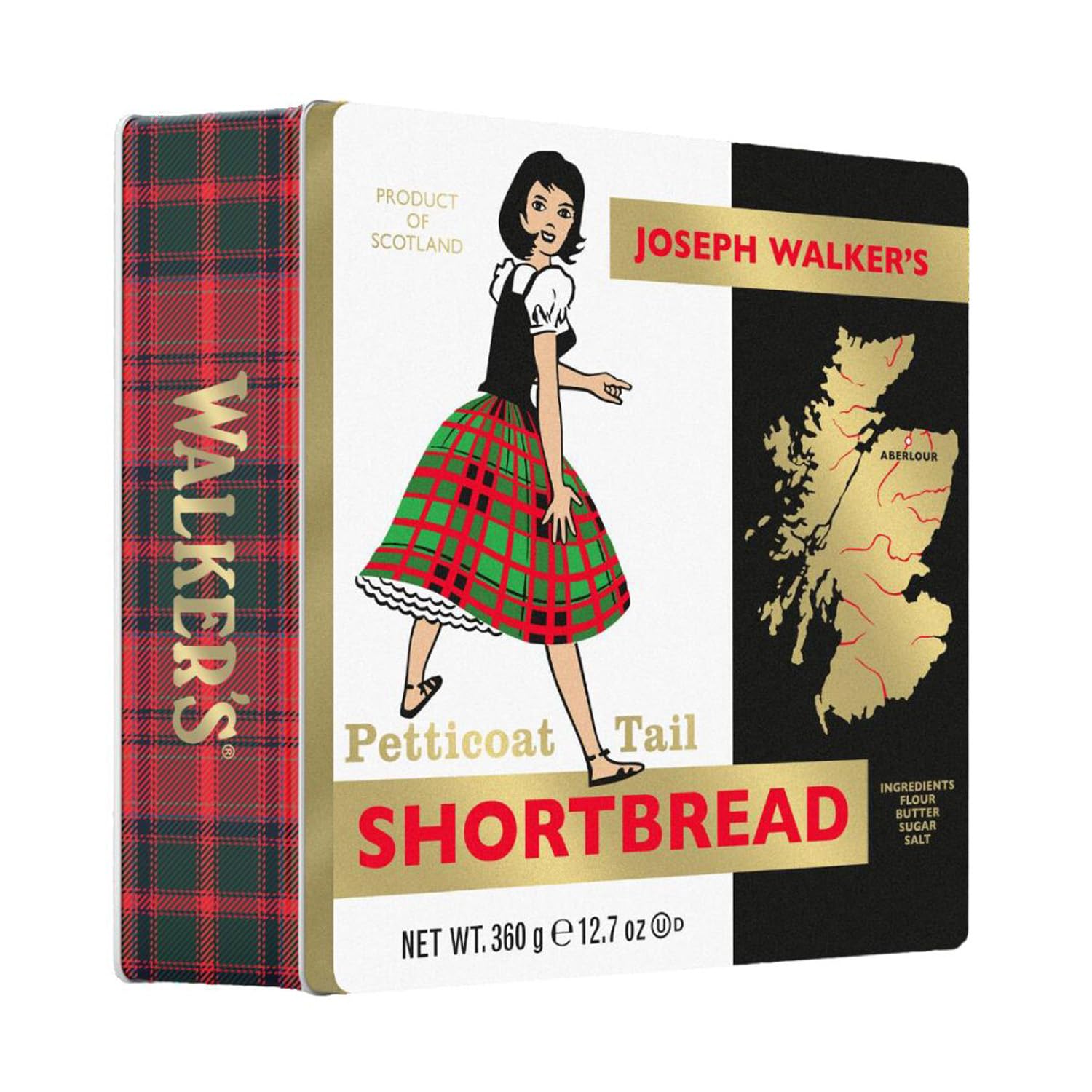 Amazon.com: Walker’s Kilted Girl Shortbread Cookie Tin - Authentic ...