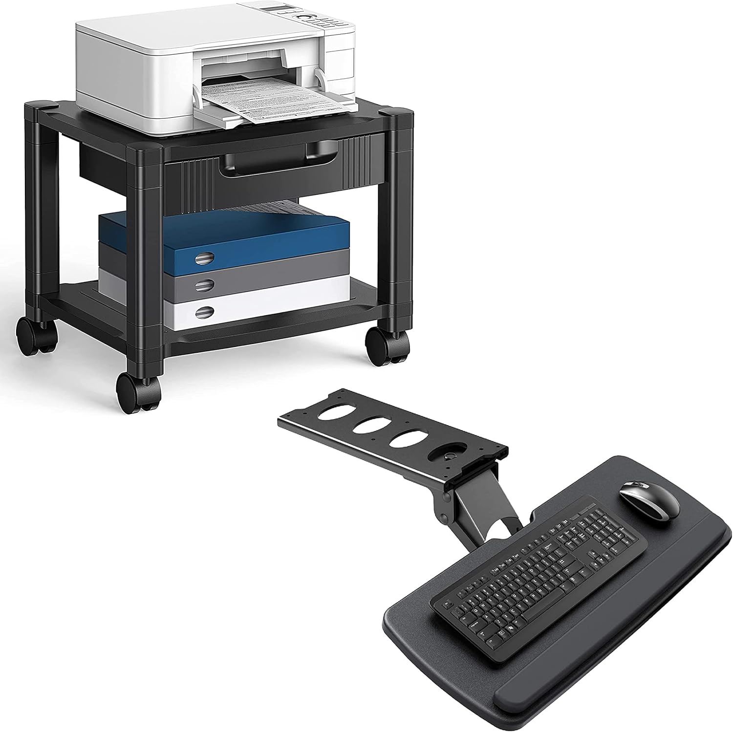 Amazon.com : HUANUO Printer Stand, Keyboard Tray : Office Products