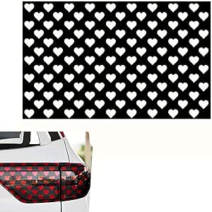 Amazon.com: Diamall Car Rear Tail Light Stickers, Waterproof Heart ...