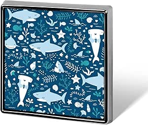 Amazon.com : Cute Sharks Brooch Pin Square Badge Collar Pin Lapel Pins ...