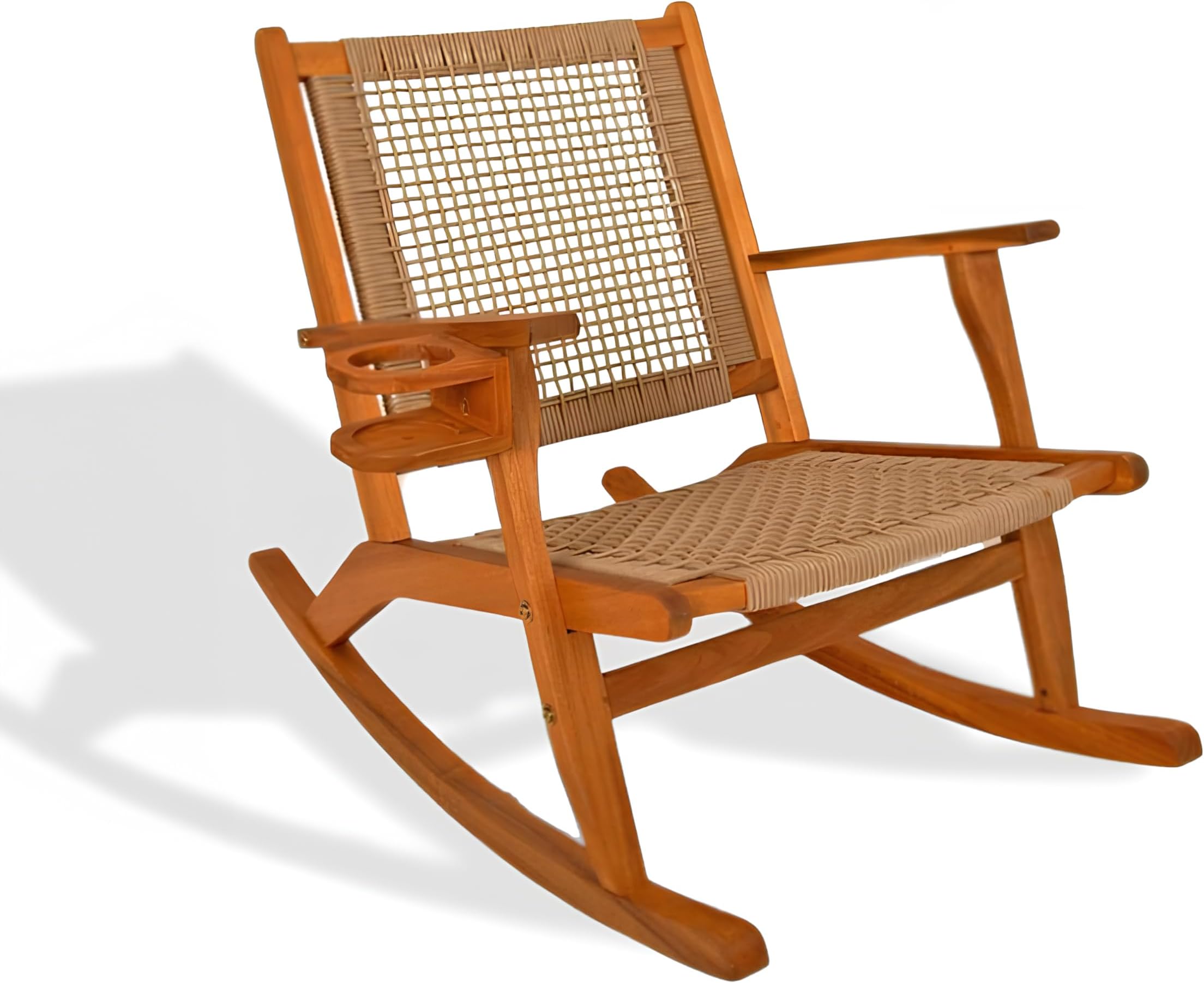 Amazon.com: Aspect Living Vega Outdoor Rocking Chair with Beverage ...