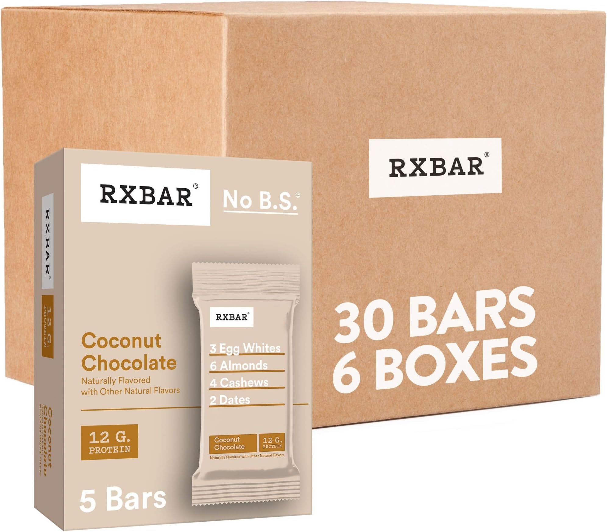 Amazon.com : Rx Bar Chocolate Sea Salt, Protein Bar, 1.83 Oz, 12 Count ...