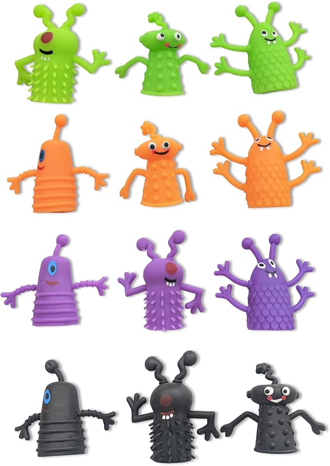 Amazon.com: Kipp Brothers Crazy Cute Monster TPR Finger Puppet : Toys ...