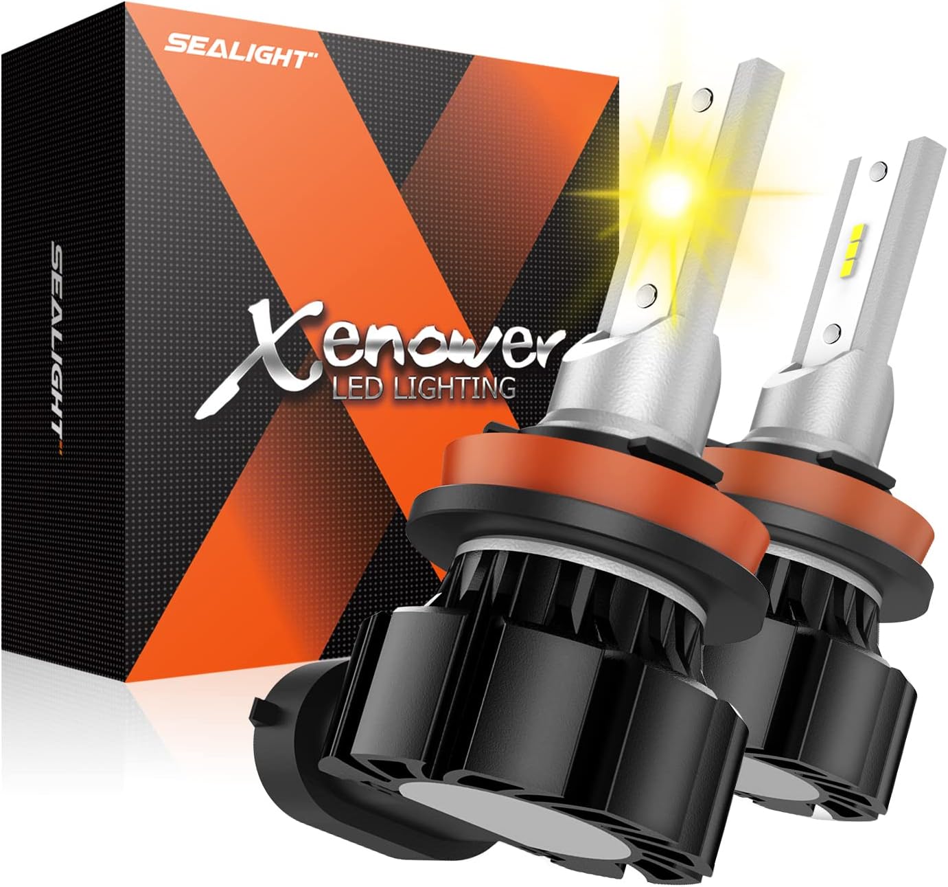 Amazon.com: SEALIGHT H8 H16 H11 LED Fog Light Bulbs Yellow, 400% Brightness H11 Led Bulb Yellow ...